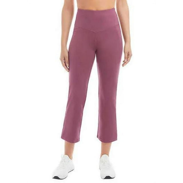 Jockey Ladies' Cropped Slit Flare Activewear Yoga Pants, Nocturne Large ...