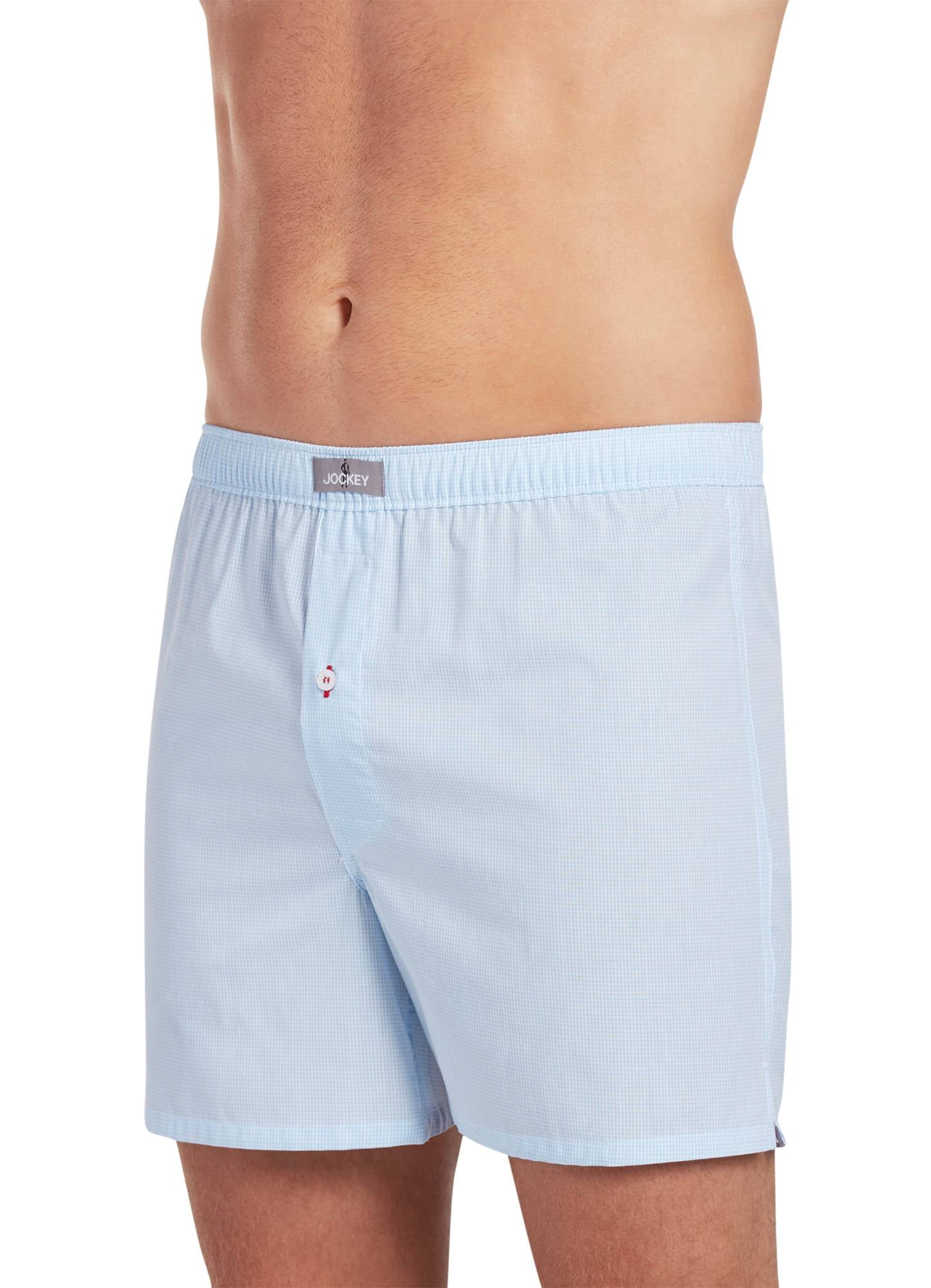 Jockey Men's 100% Cotton Woven 5" Boxer - Walmart.com