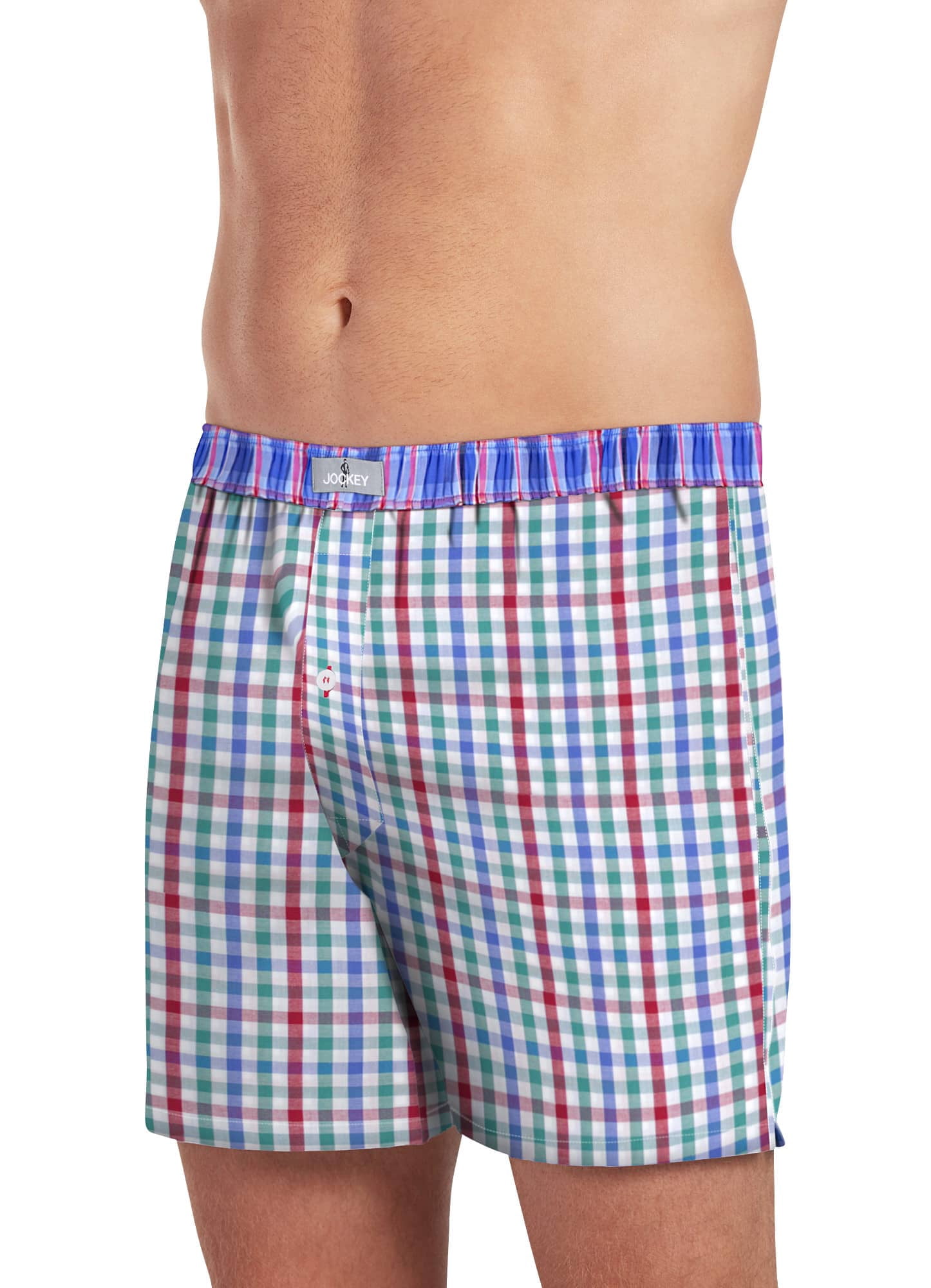 Jockey Men's 100% Cotton Woven 5" Boxer - Walmart.com