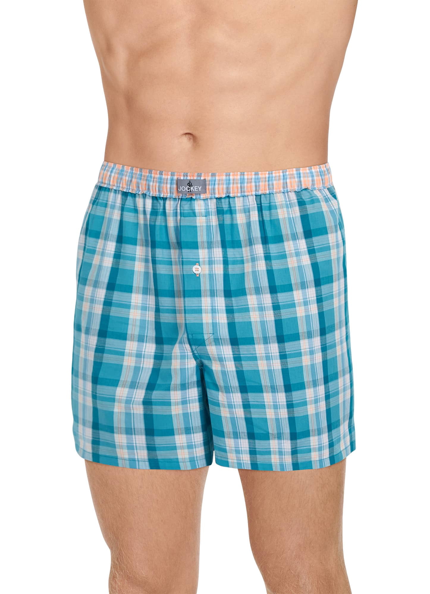 Jockey Men's 100% Cotton Woven 5" Boxer - Walmart.com
