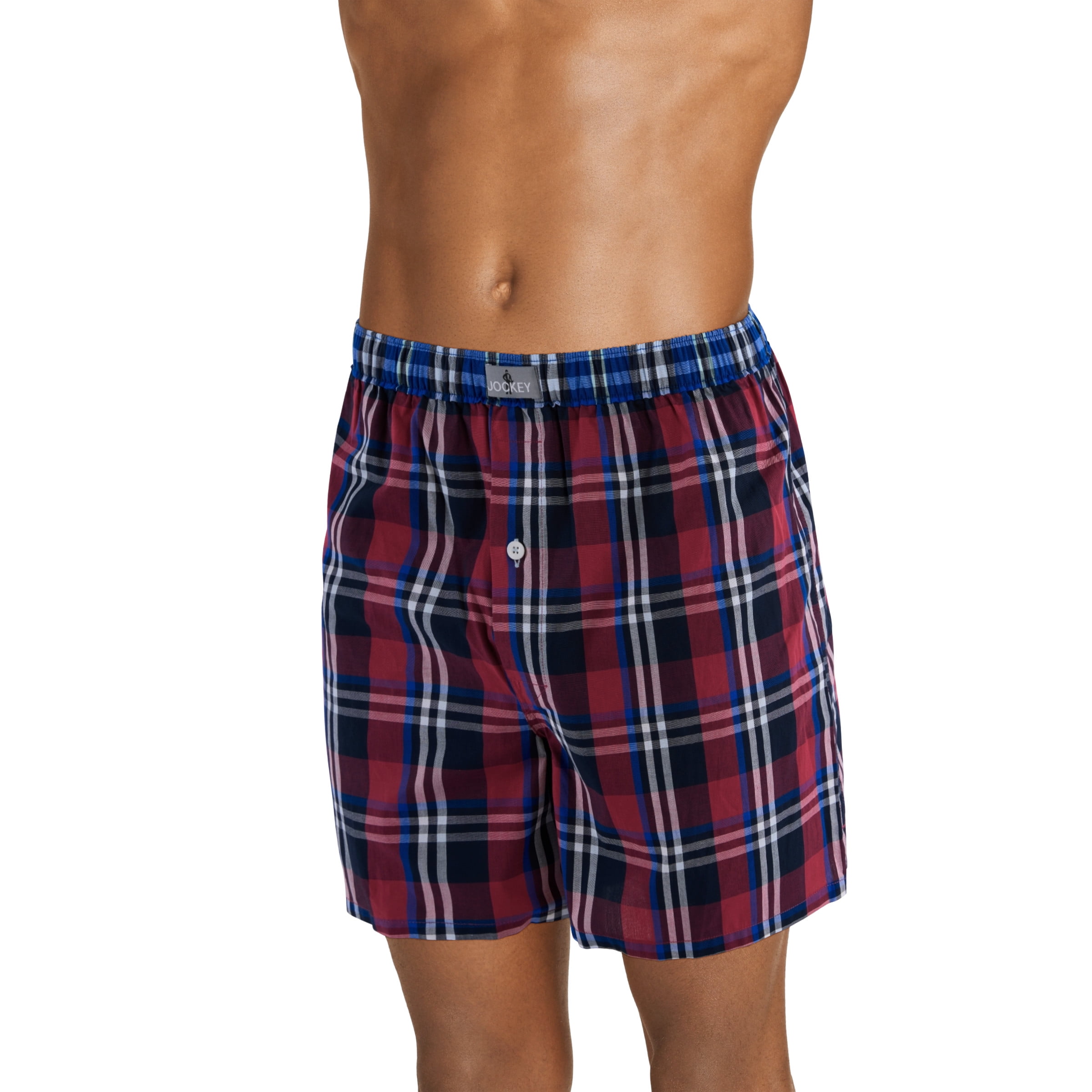Jockey Men's 100% Cotton Woven 5" Boxer - Walmart.com