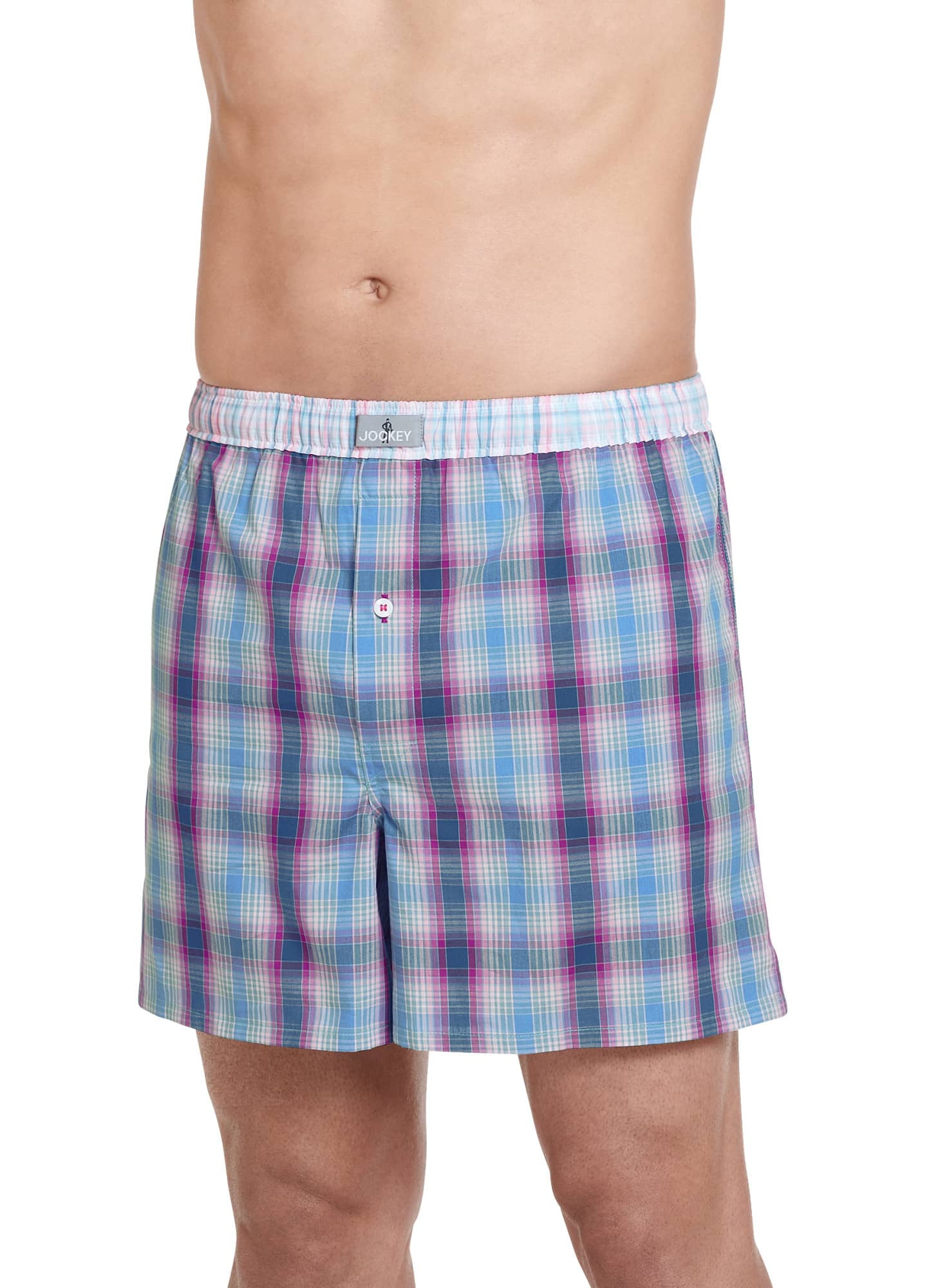 Jockey Men's Boxers Underwear, 100% Cotton Woven, 5" Full Coverage with ...