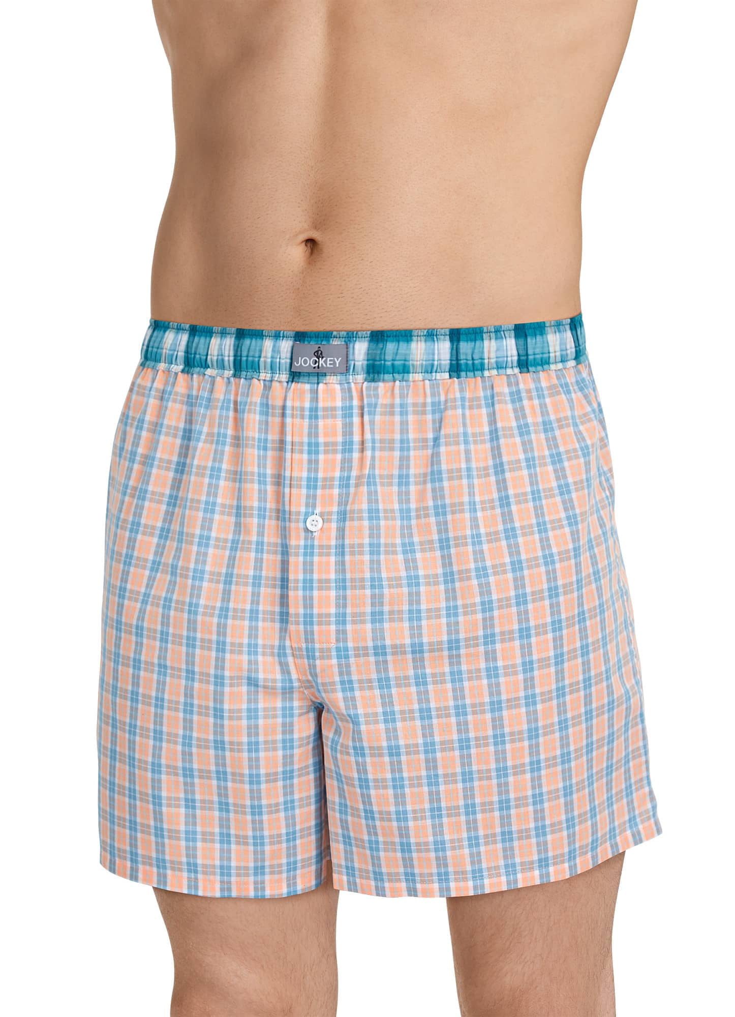Jockey Men's 100% Cotton Woven 5" Boxer - Walmart.com