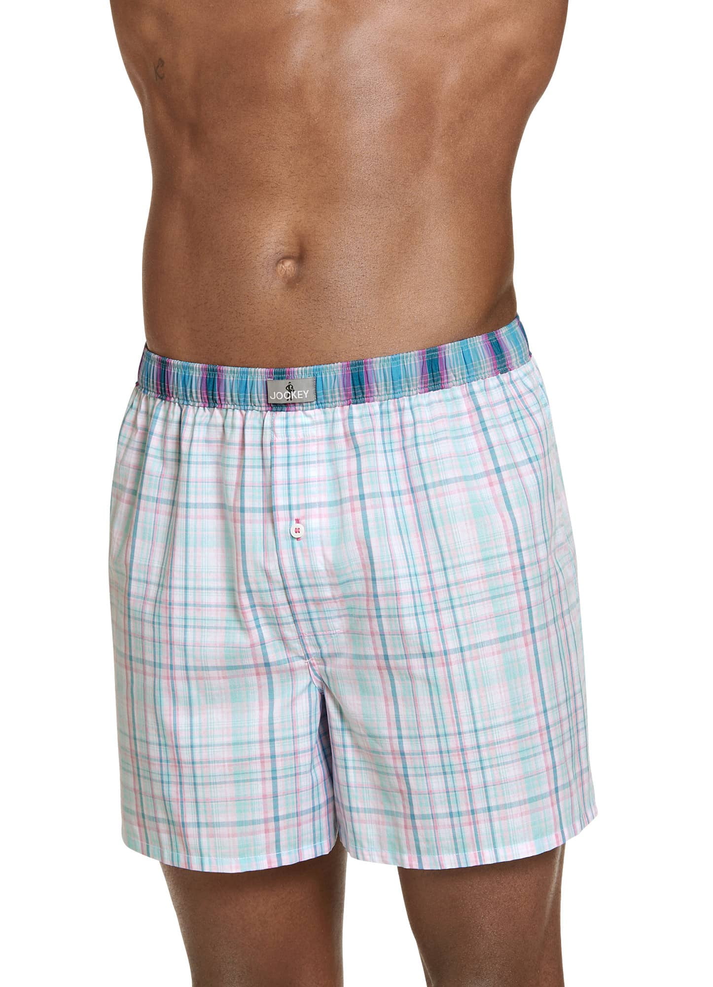 Jockey Men's 100% Cotton Woven 5" Boxer - Walmart.com