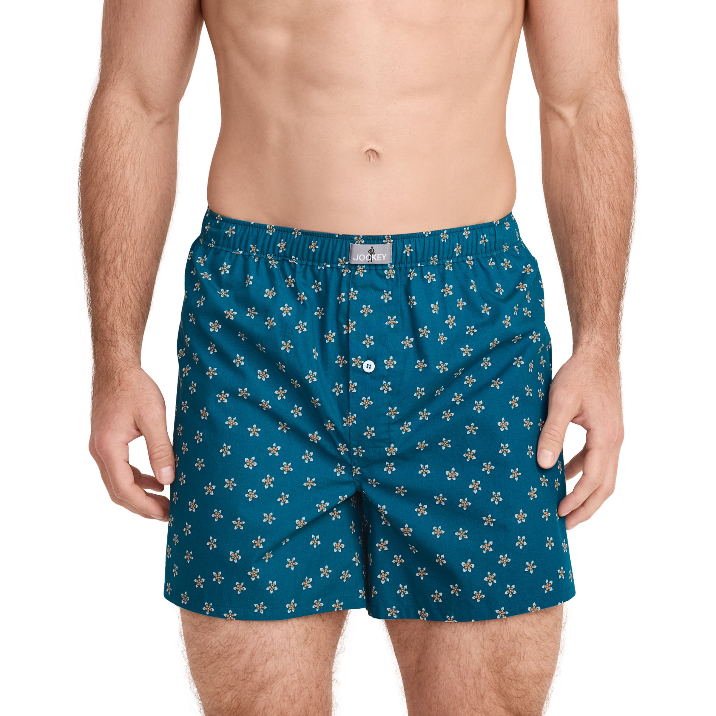 Jockey Men's 100% Cotton Woven 5" Boxer - Walmart.com