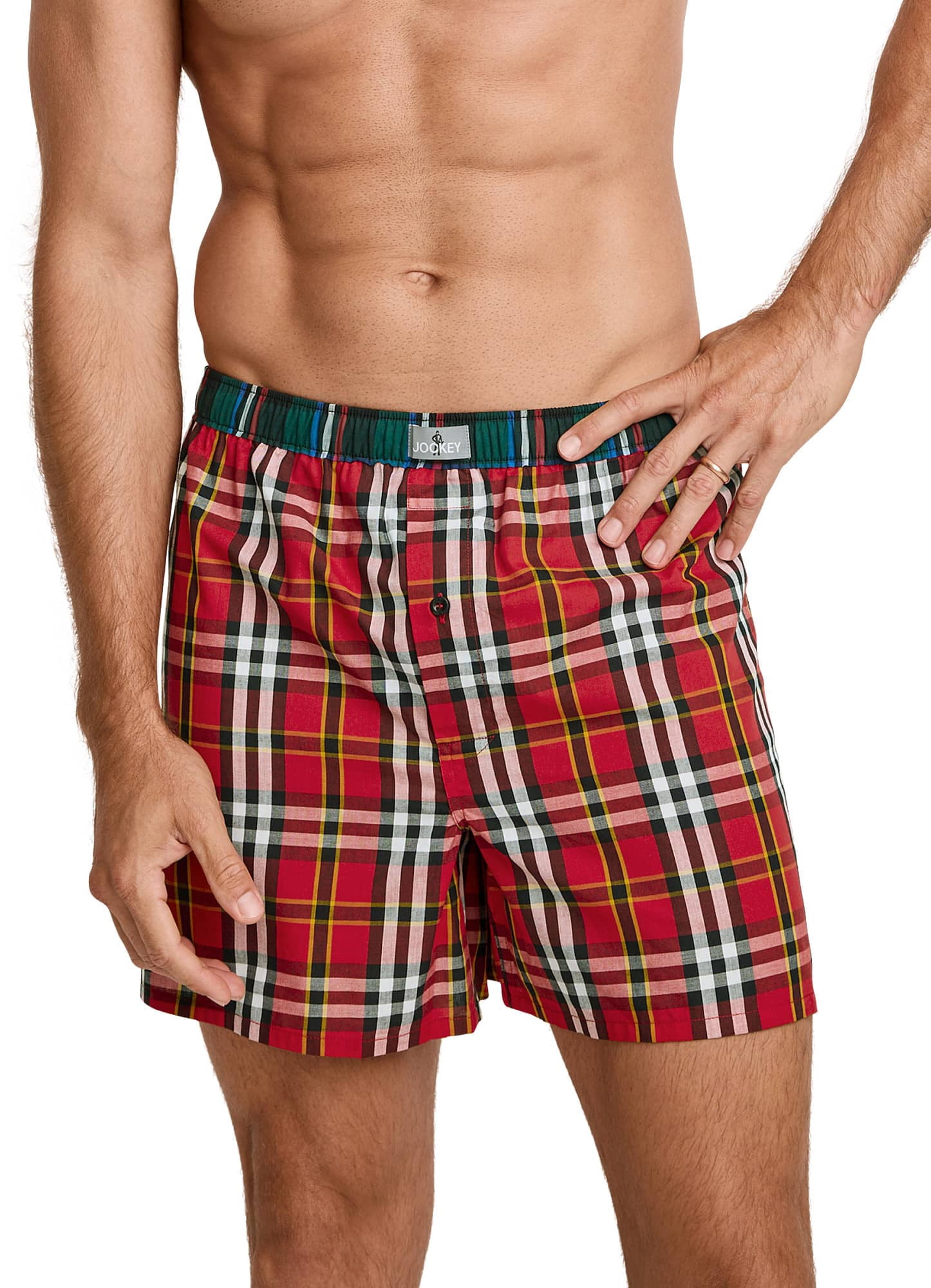 Jockey Men's 100% Cotton Woven 5" Boxer - Walmart.com