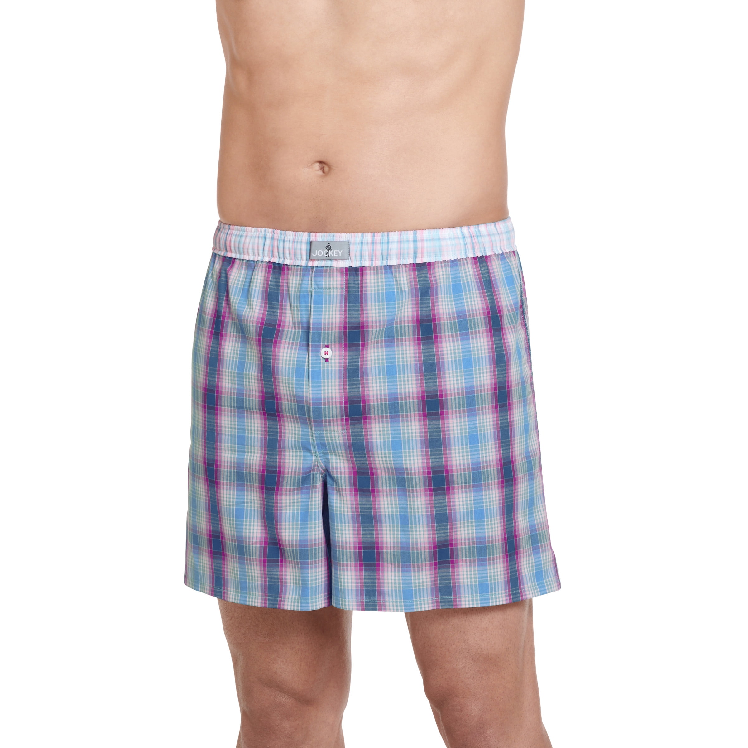 Jockey Men's Boxers Underwear, 100% Cotton Woven, 5" Full Coverage with ...
