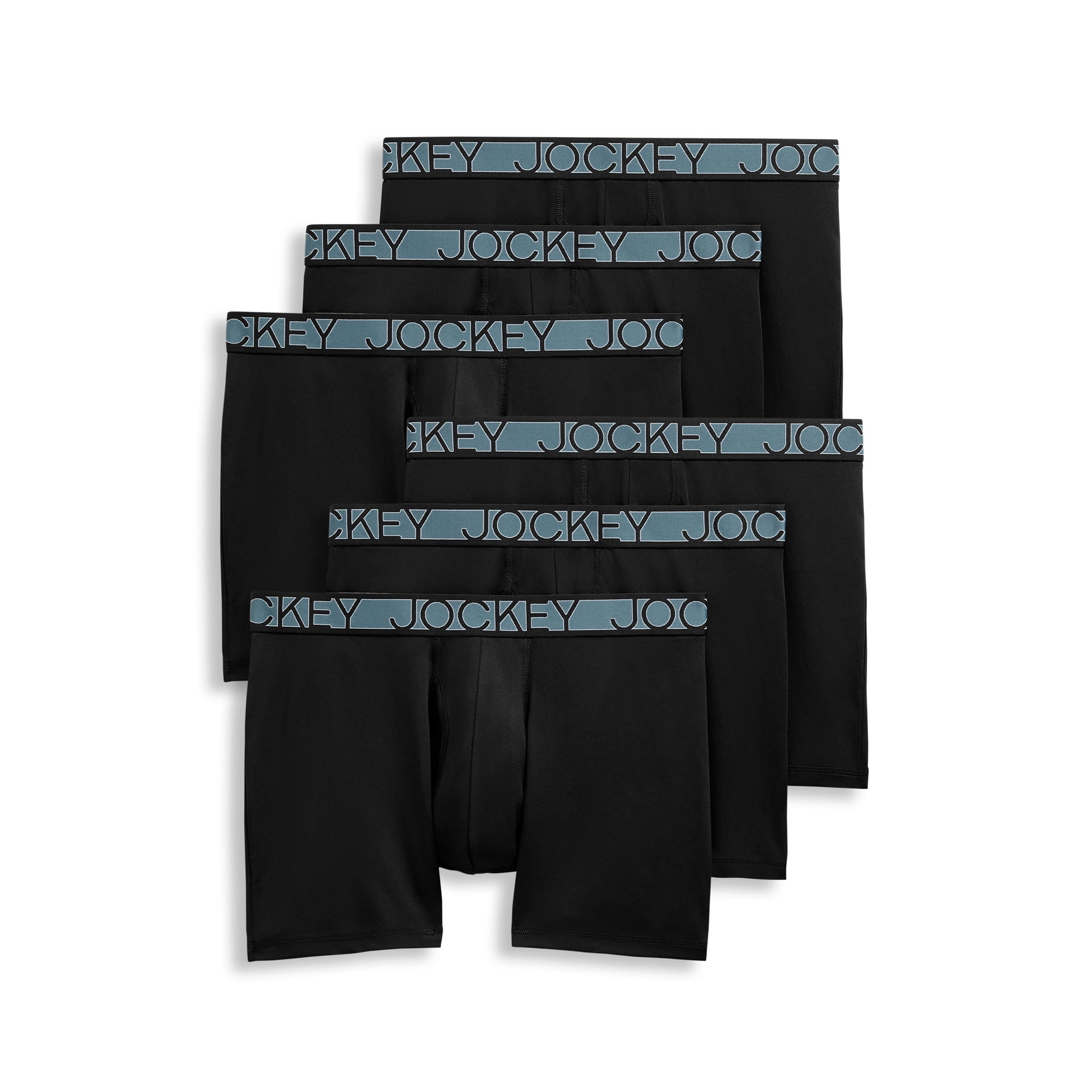 Jockey Men's Active Microfiber 5" Boxer Brief - 6 Pack - Walmart.com