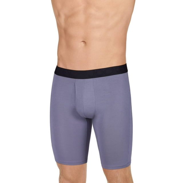 Jockey Men's Active Ultra Soft Modal 9" Long Leg Boxer Brief - Walmart.com