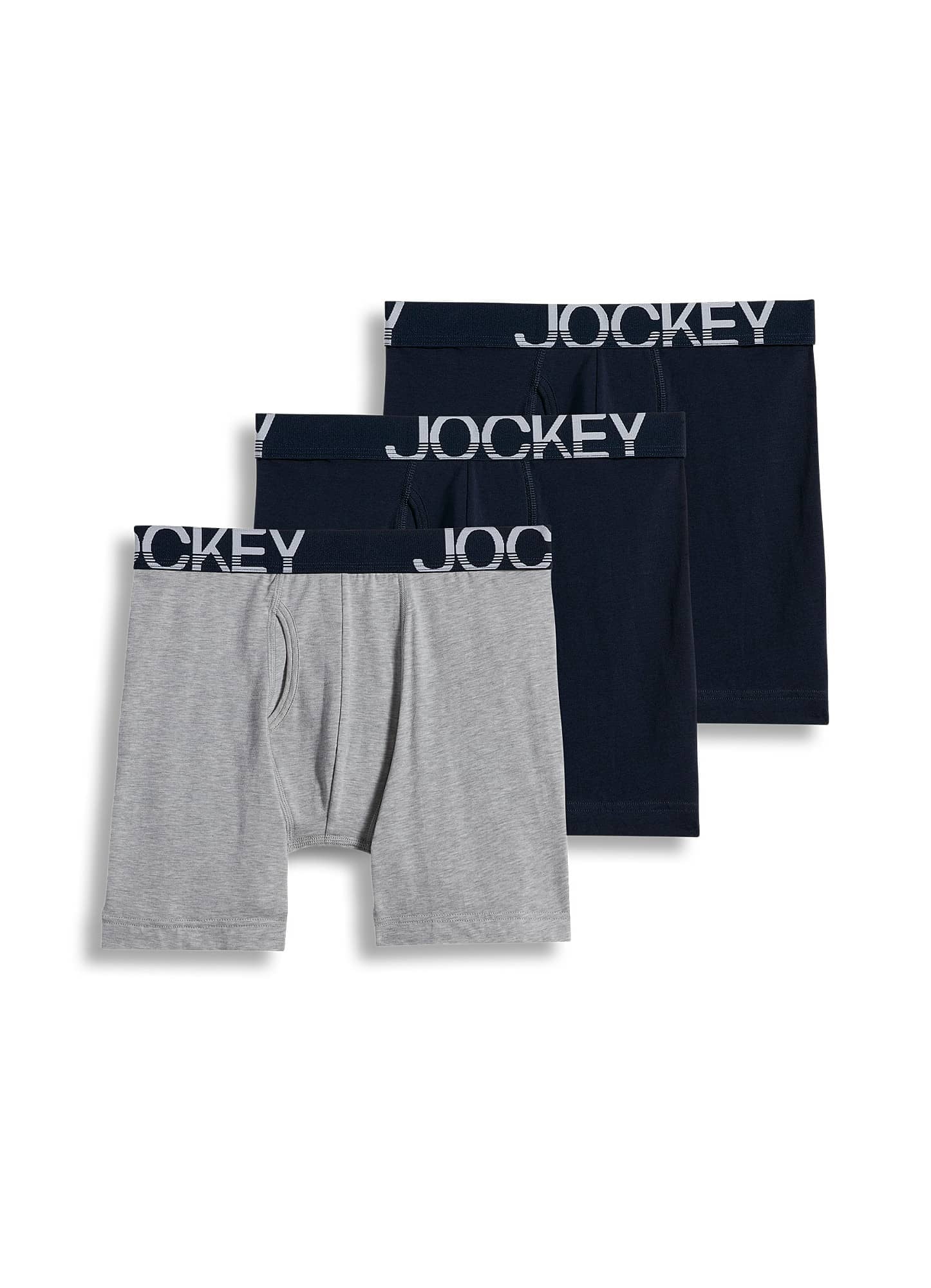Jockey Men's ActiveStretch 7" Long Leg Boxer Brief - 3 Pack - Walmart.com