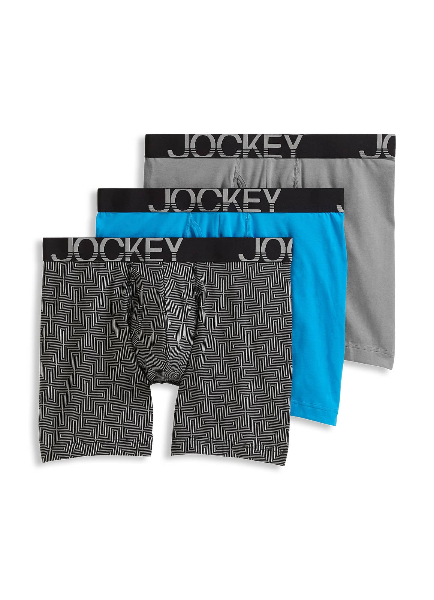 Jockey Mens ActiveStretch 7" Long Leg Boxer Brief - 3 Pack - Walmart.com