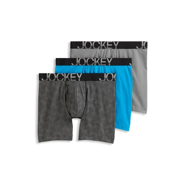 Jockey Men's ActiveStretch 7" Long Leg Boxer Brief - 3 Pack - Walmart.com