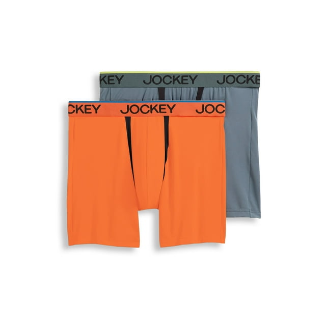 Jockey Men's Big Man Chafe Proof Pouch Microfiber 6" Boxer Brief - 2 ...