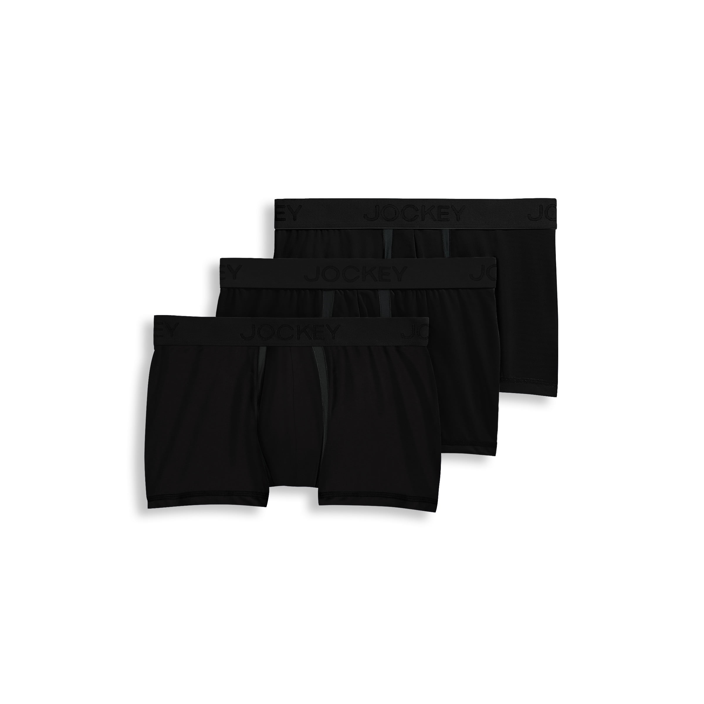 Jockey Men's Chafe Proof Pouch Cotton Stretch 3" Trunk - 3 Pack ...