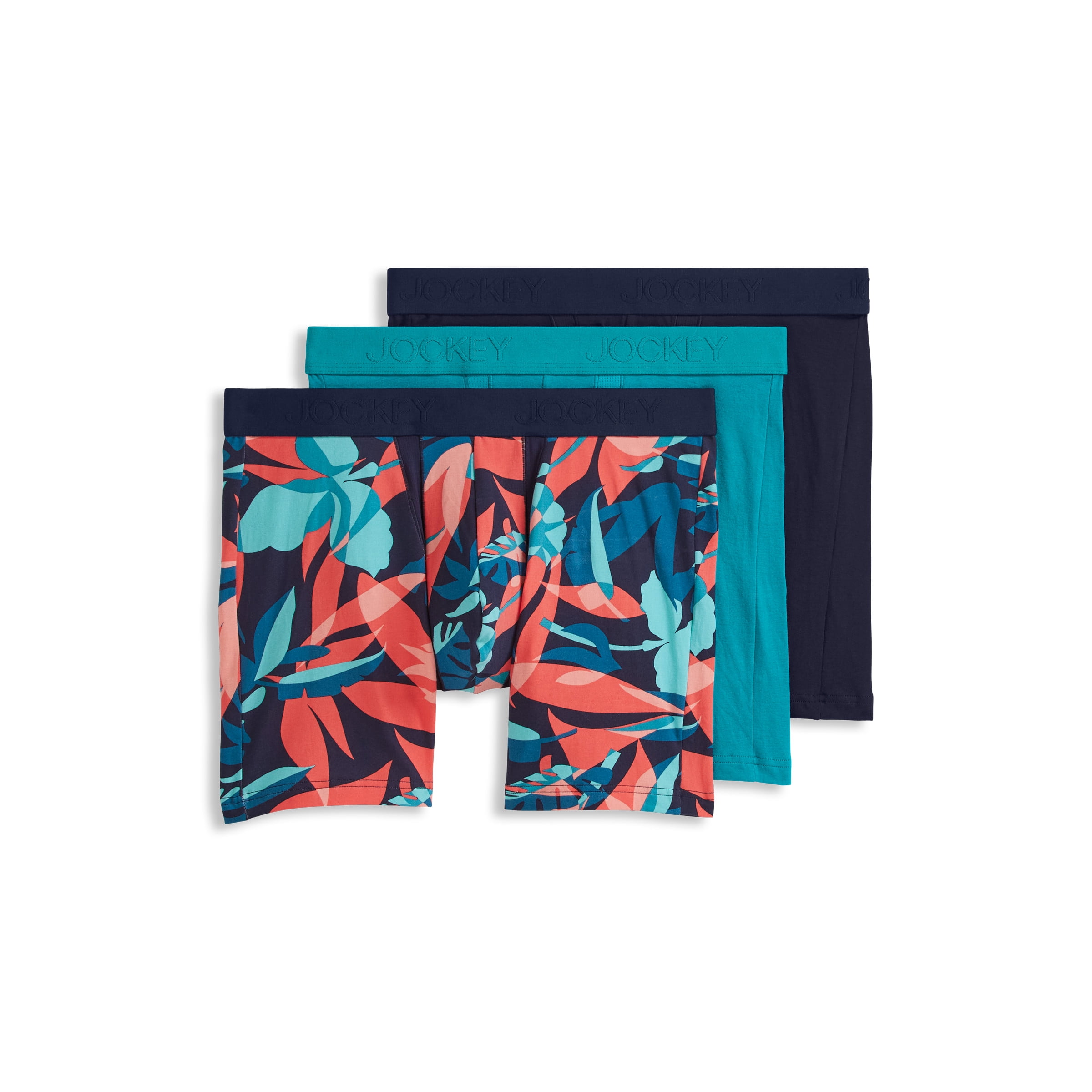 Jockey Men's Chafe Proof Pouch Cotton Stretch 6" Boxer Brief - 3 Pack ...