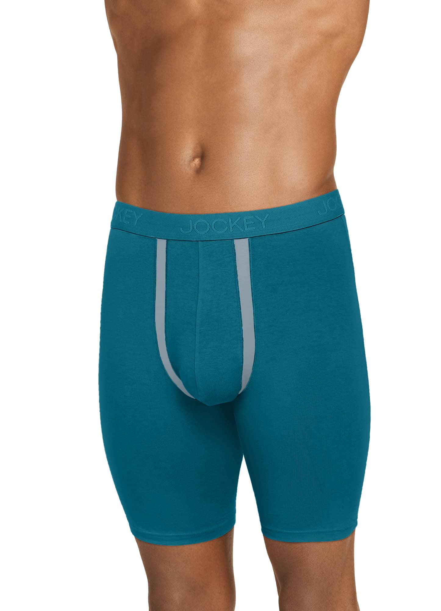 Jockey Men's Chafe Proof Pouch Cotton Stretch 8.5" Long Leg Box ...