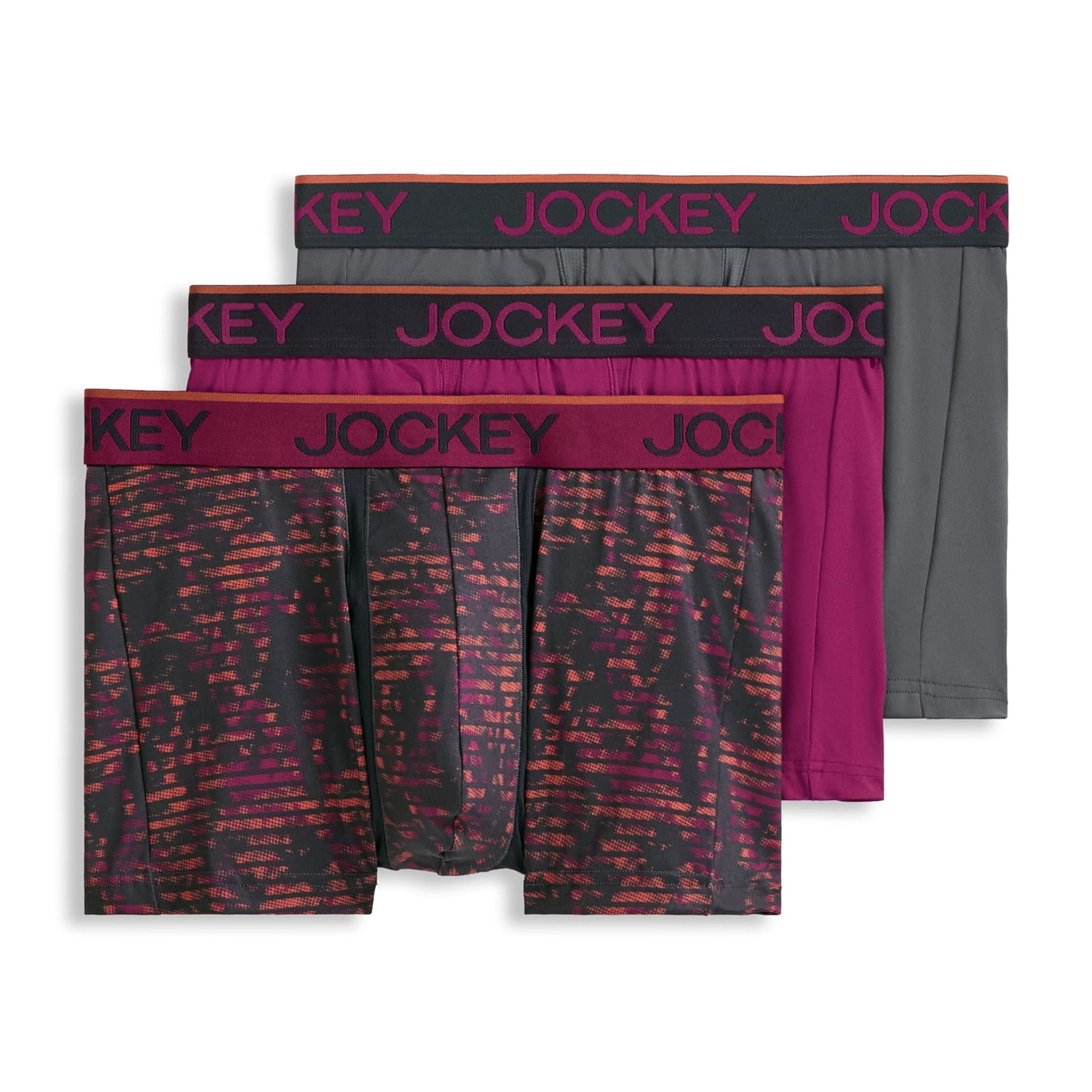 Jockey Men's Chafe Proof Pouch Microfiber 3" Trunk - 3 Pack - Walmart.com