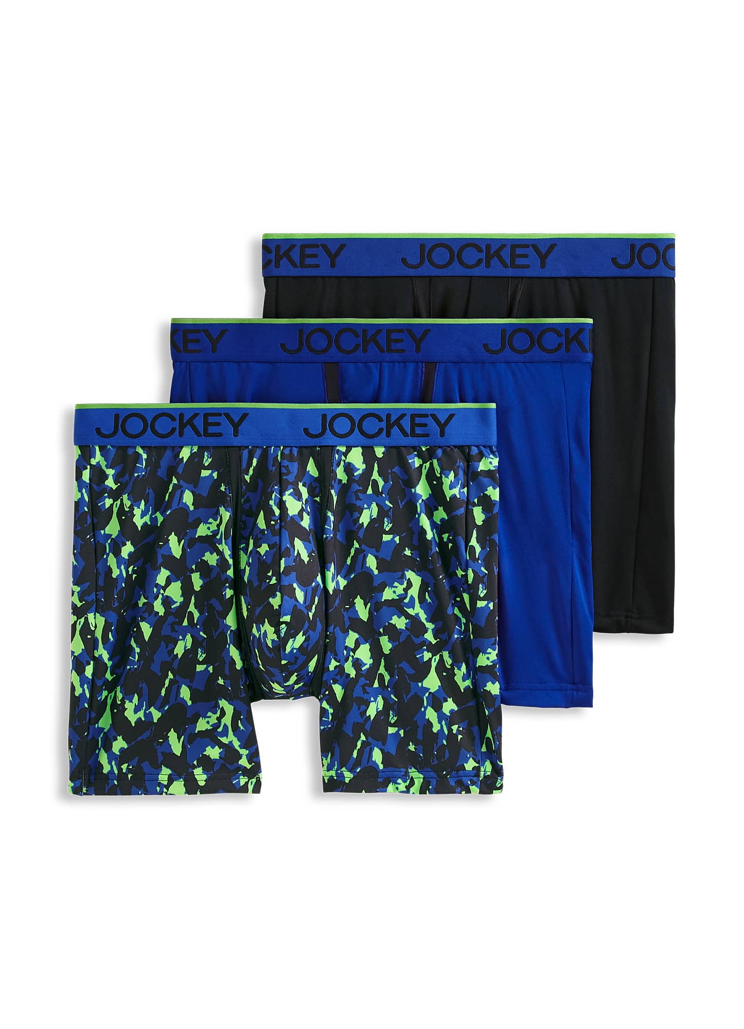 Jockey Men's Chafe Proof Pouch Microfiber 6" Boxer Brief - 3 Pack ...