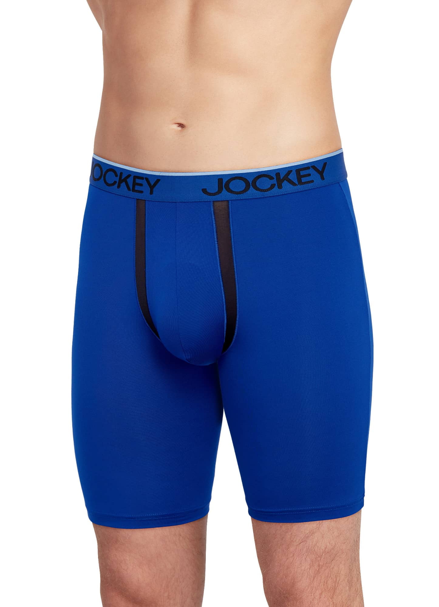Jockey Men's Chafe Proof Pouch Microfiber 8.5" Long Leg Boxer B ...