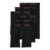 Jockey Men's Chafe Proof Pouch Microfiber 8.5" Long Leg Boxer Brief - 6 ...