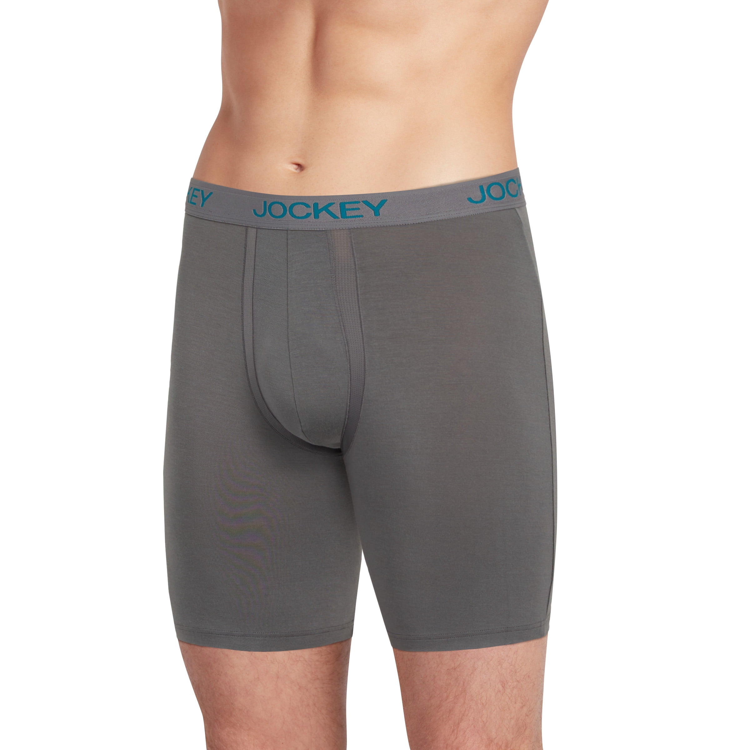 Jockey Men's Chafe Proof Pouch Ultra Soft Modal 8.5" Long Leg Boxer ...