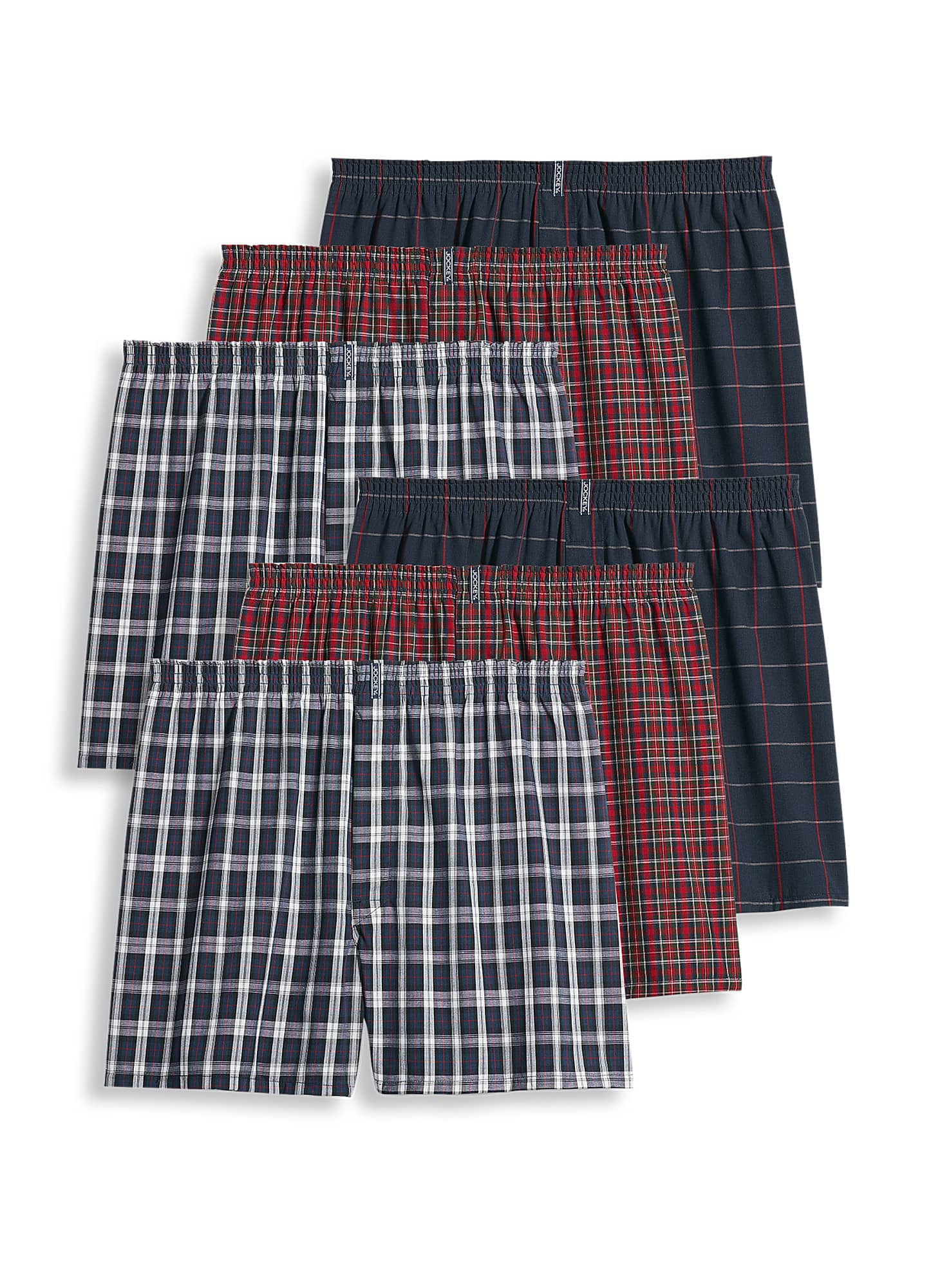 Jockey Men's Classics Full Cut 5" Boxer - 6 Pack - Walmart.com