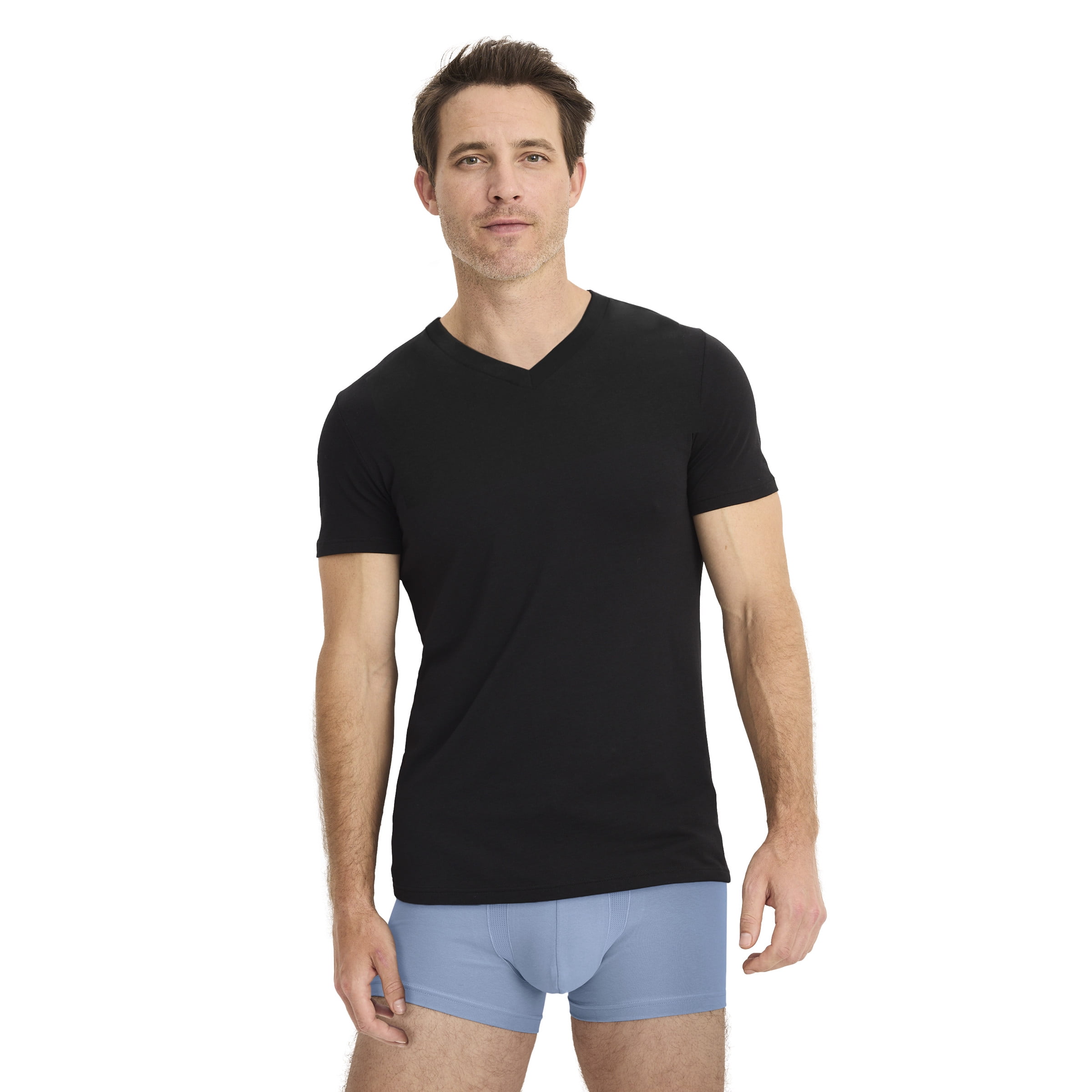 Jockey Men's Cool Cotton Stretch V-Neck Undershirt - Walmart.com