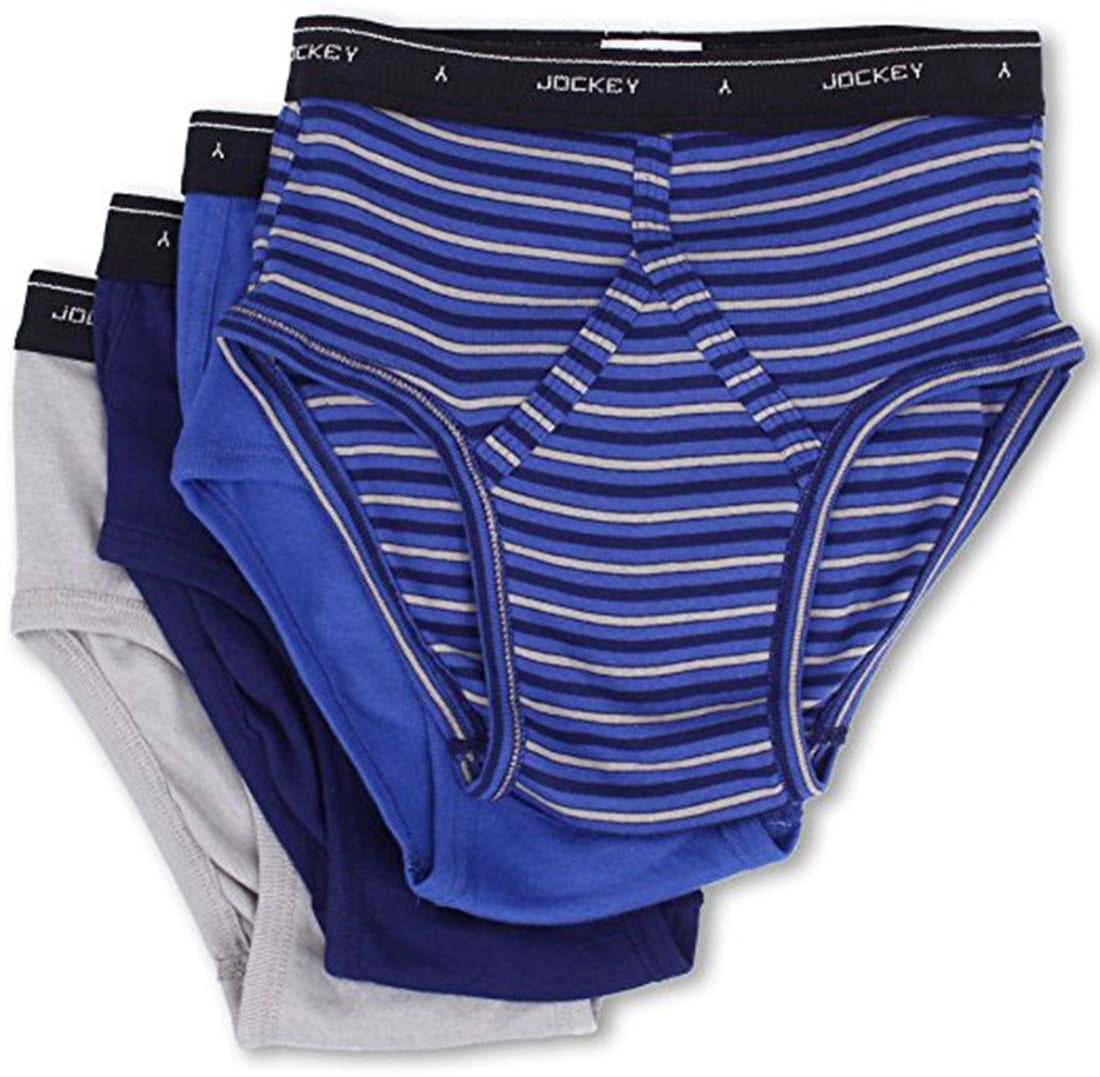 Jockey Cotton Low-Rise Brief 4-Pack Intense Royal/Majestic Blue/Mid ...