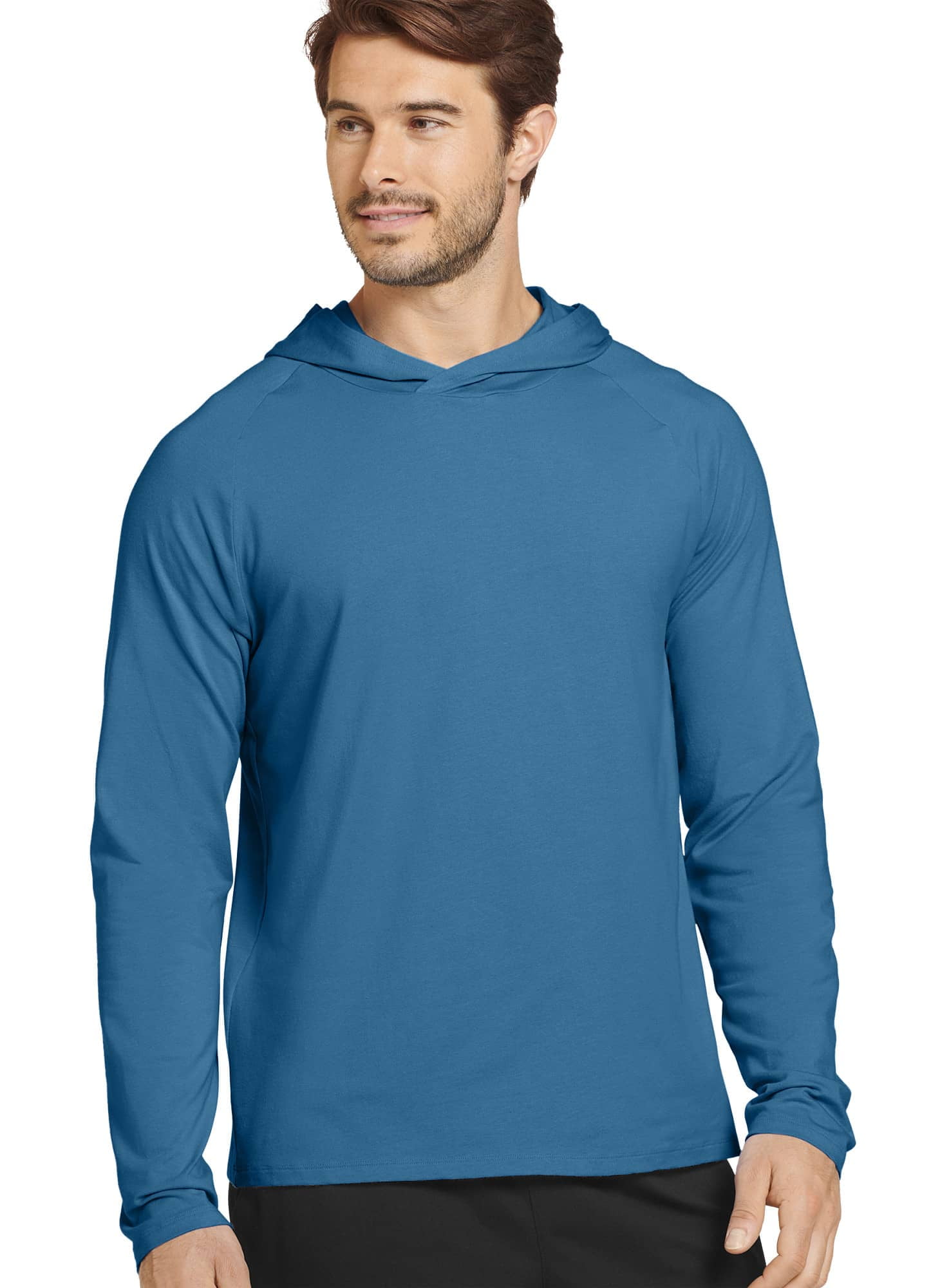 Jockey Men's Cotton Modal Blend Signature Hooded Long Sleeve T-Shirt ...