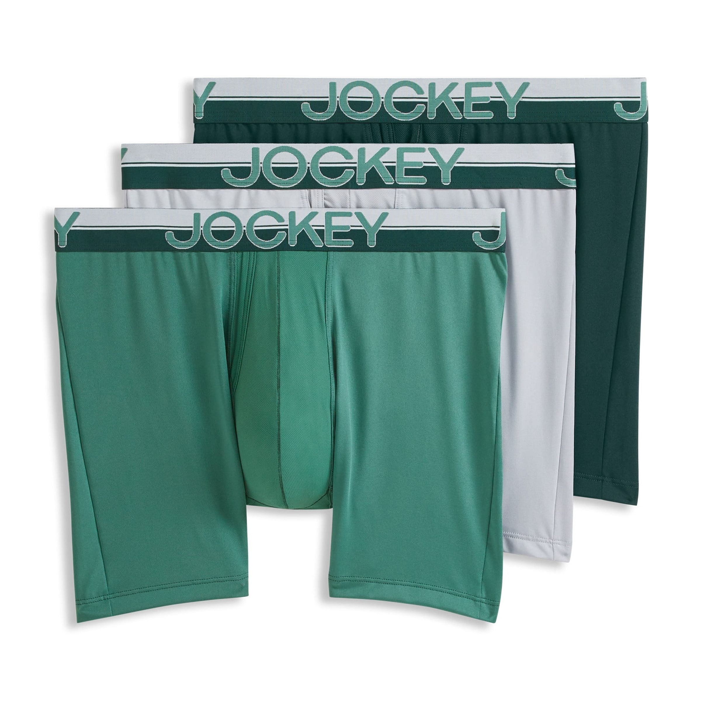 Jockey Men's Infinite Cool Microfiber Stretch 6" Boxer Brief - 3 Pack ...