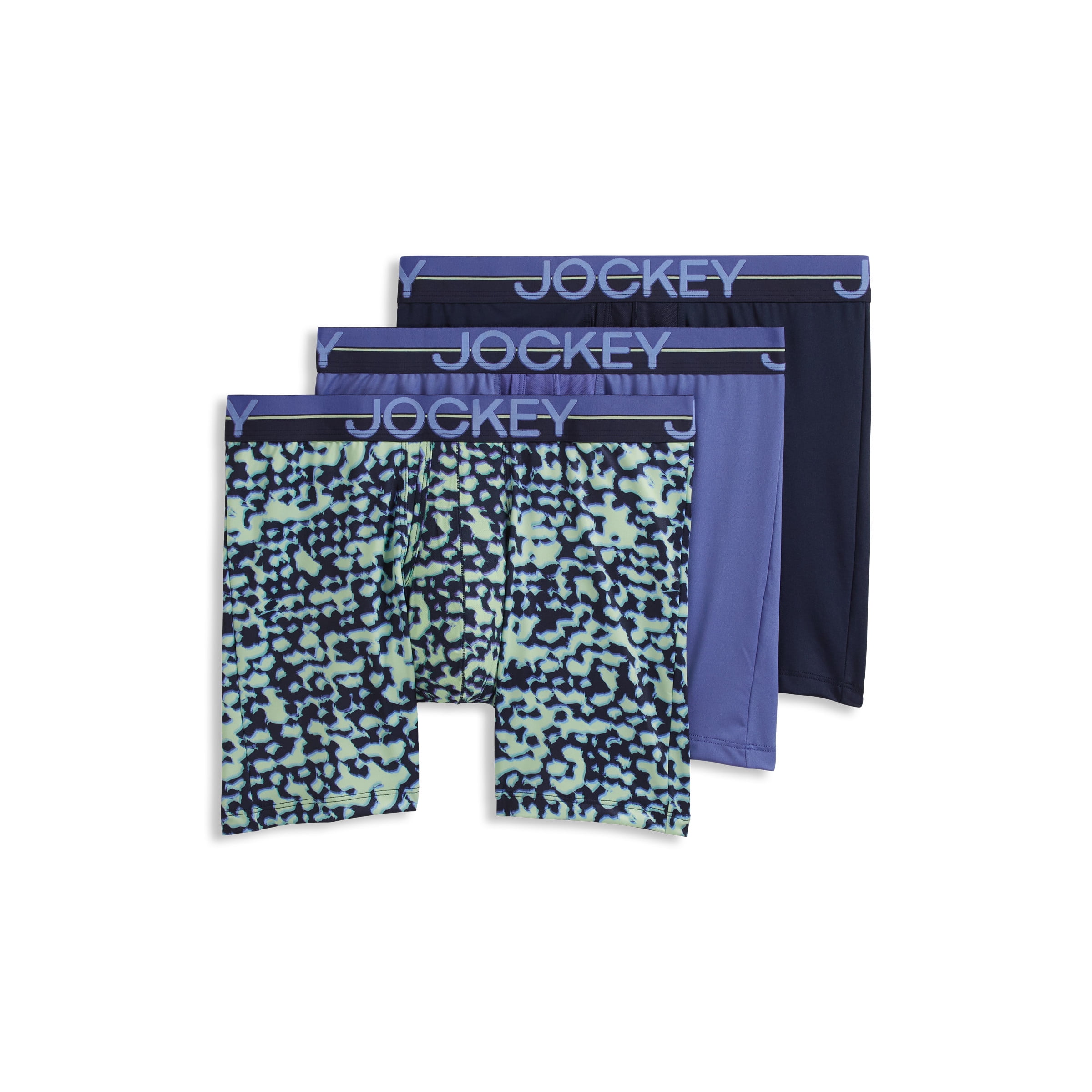 Jockey Men's Infinite Cool Microfiber Stretch 6" Boxer Brief - 3 Pack ...