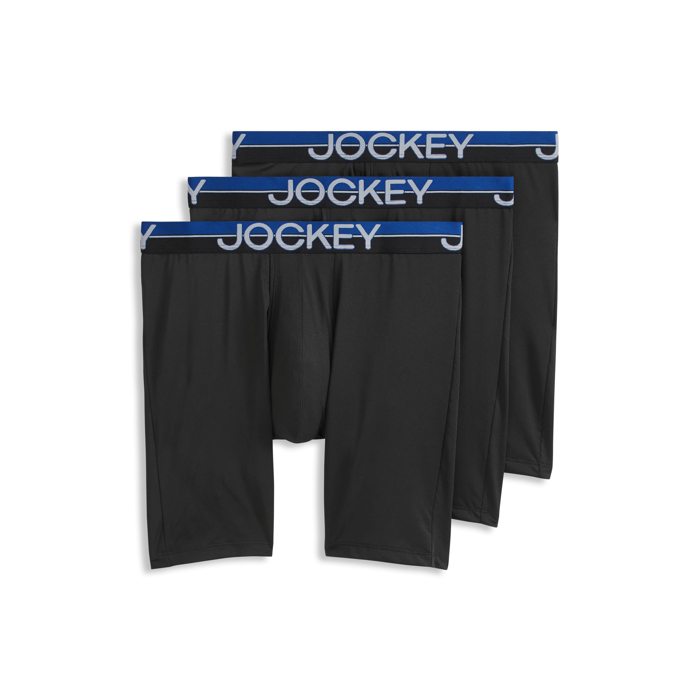 Jockey Men's Infinite Cool Microfiber Stretch 8" Long Leg Boxer Brief ...