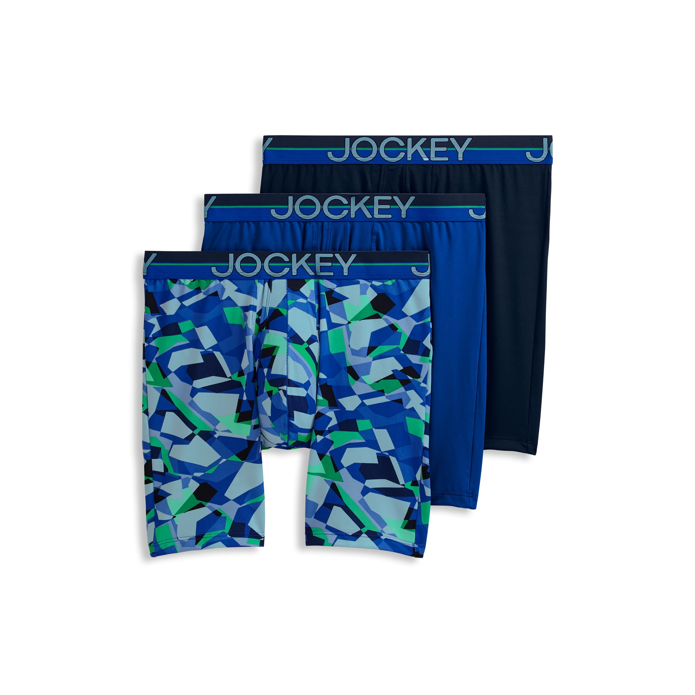 Jockey Men's Infinite Cool Microfiber Stretch 8" Long Leg Boxer Brief ...