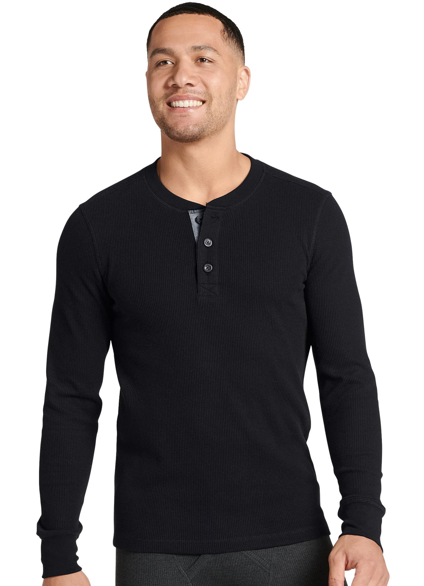 Jockey Men's Long Sleeve Waffle Henley - Walmart.com