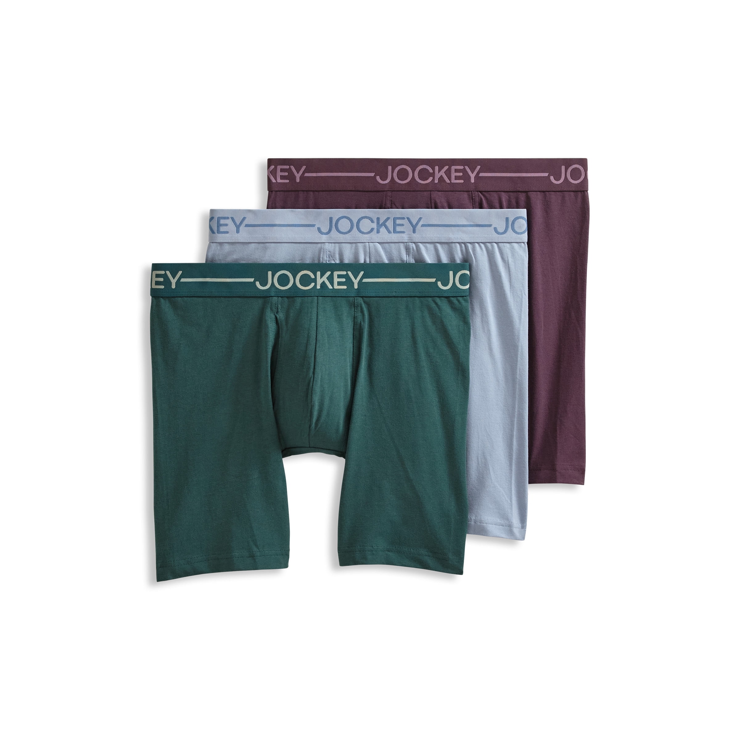 Jockey Men's Organic Cotton Stretch 6.5" Boxer Brief - 3 Pack - Walmart.com