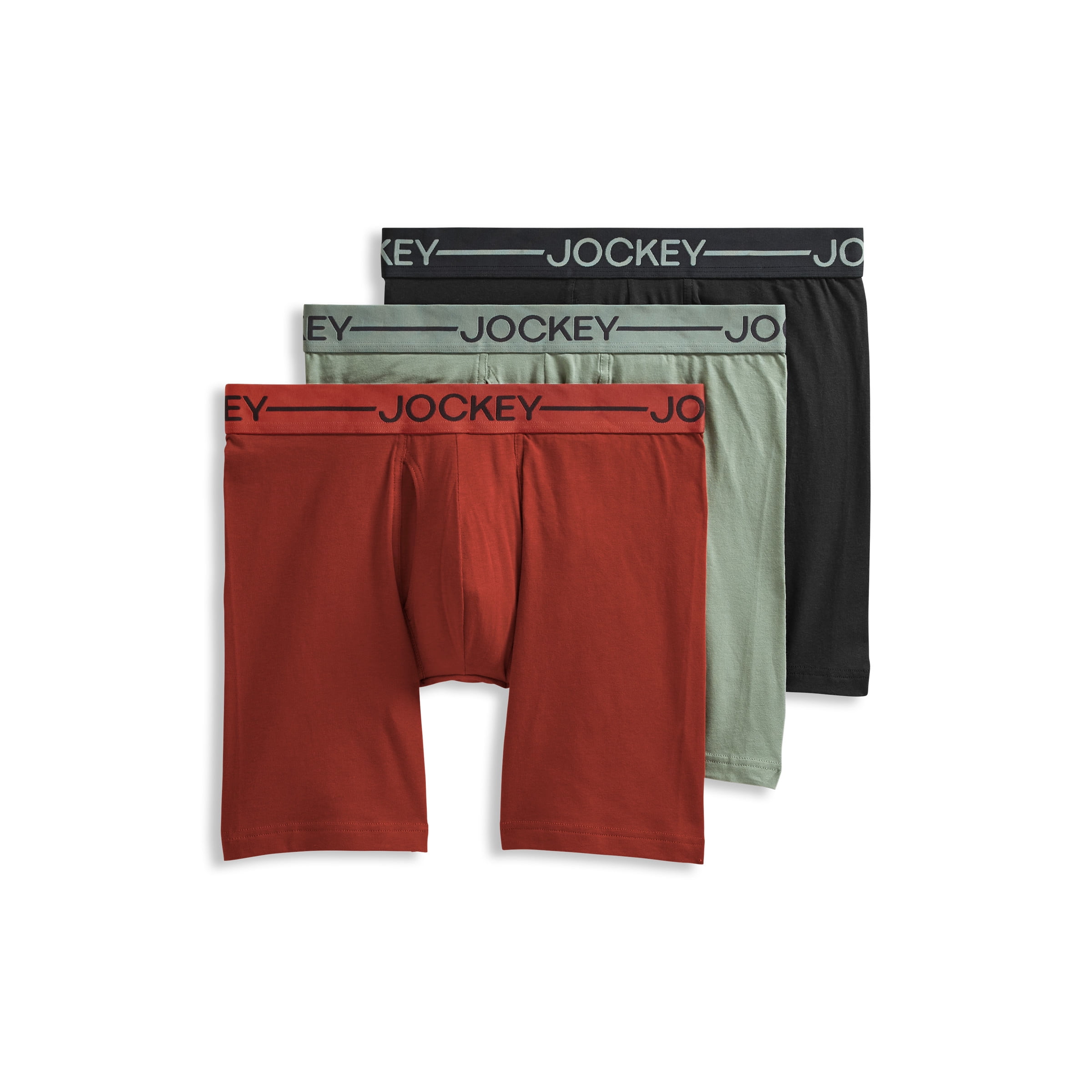 Jockey Men's Organic Cotton Stretch 6.5" Boxer Brief - 3 Pack - Walmart.com