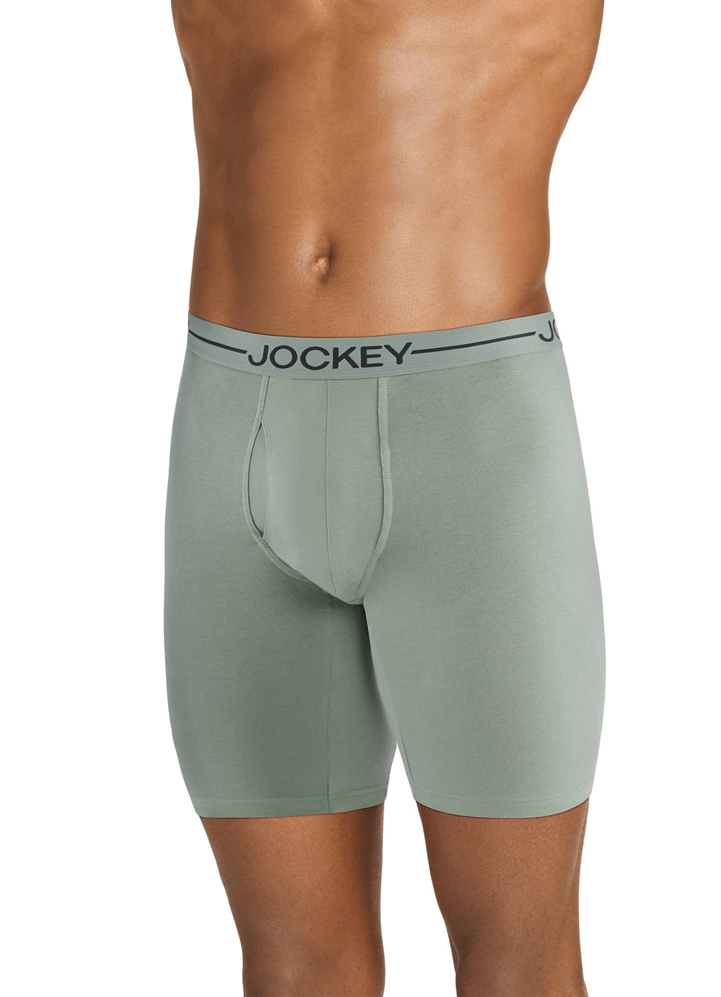 Jockey Men's Organic Cotton Stretch 9.5" Long Leg Boxer Brief - 3 Pack - Walmart.com