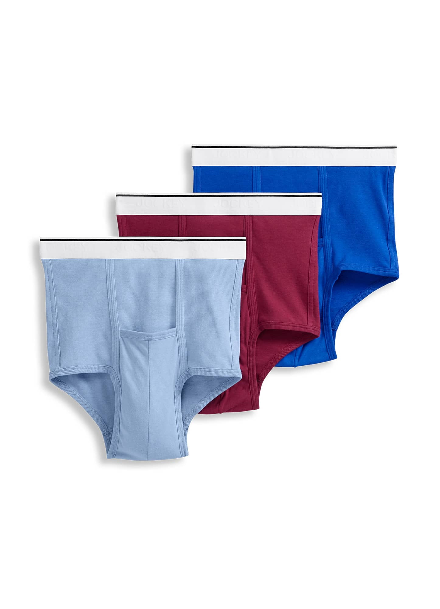 Jockey, Men's Pouch Brief, 3 Pack, Full Coverage with Horizontal-Fly ...