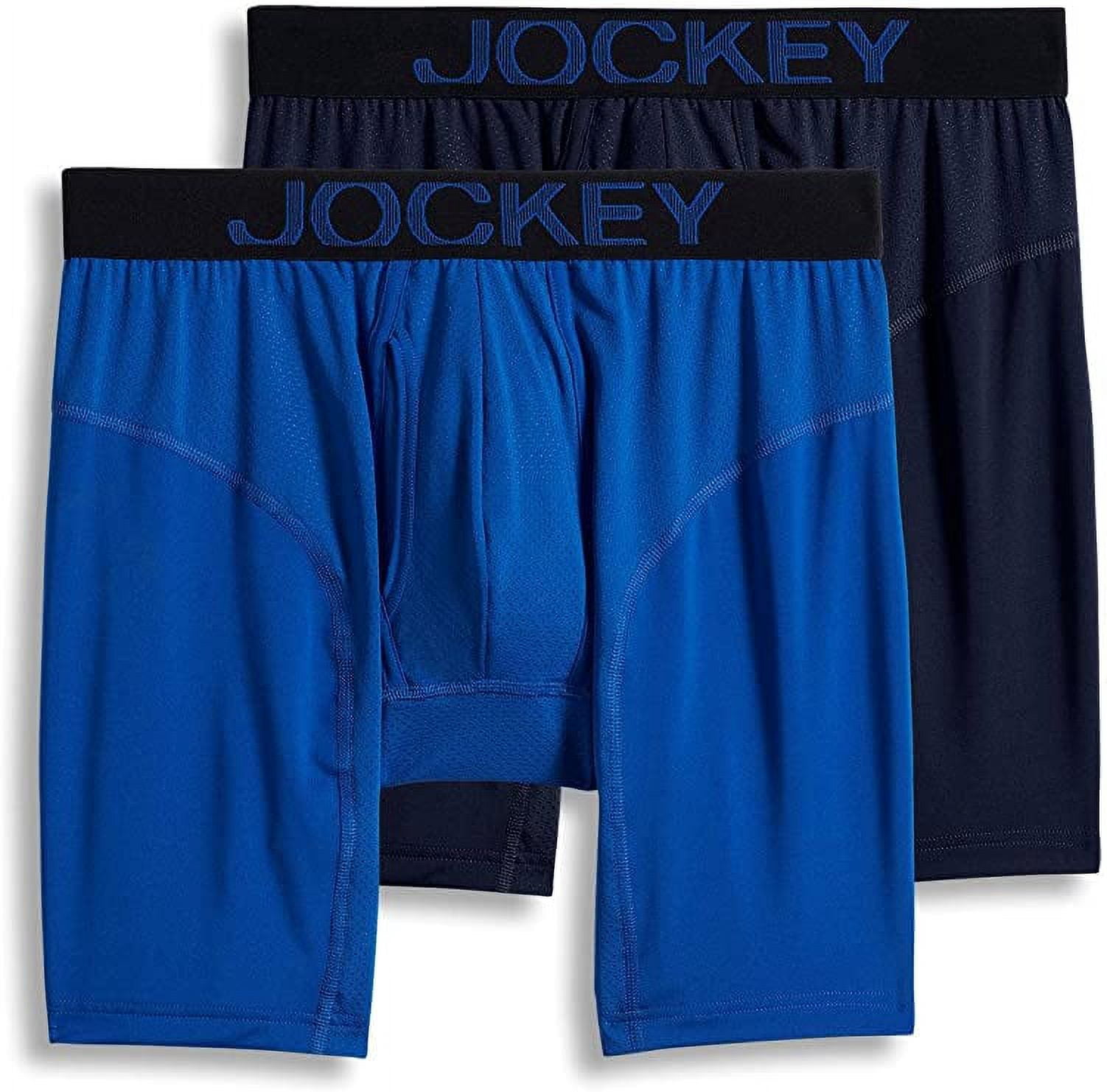 Jockey Men's RapidCool Midway Brief - 2 Pack, Vibrant Blue/True Navy ...