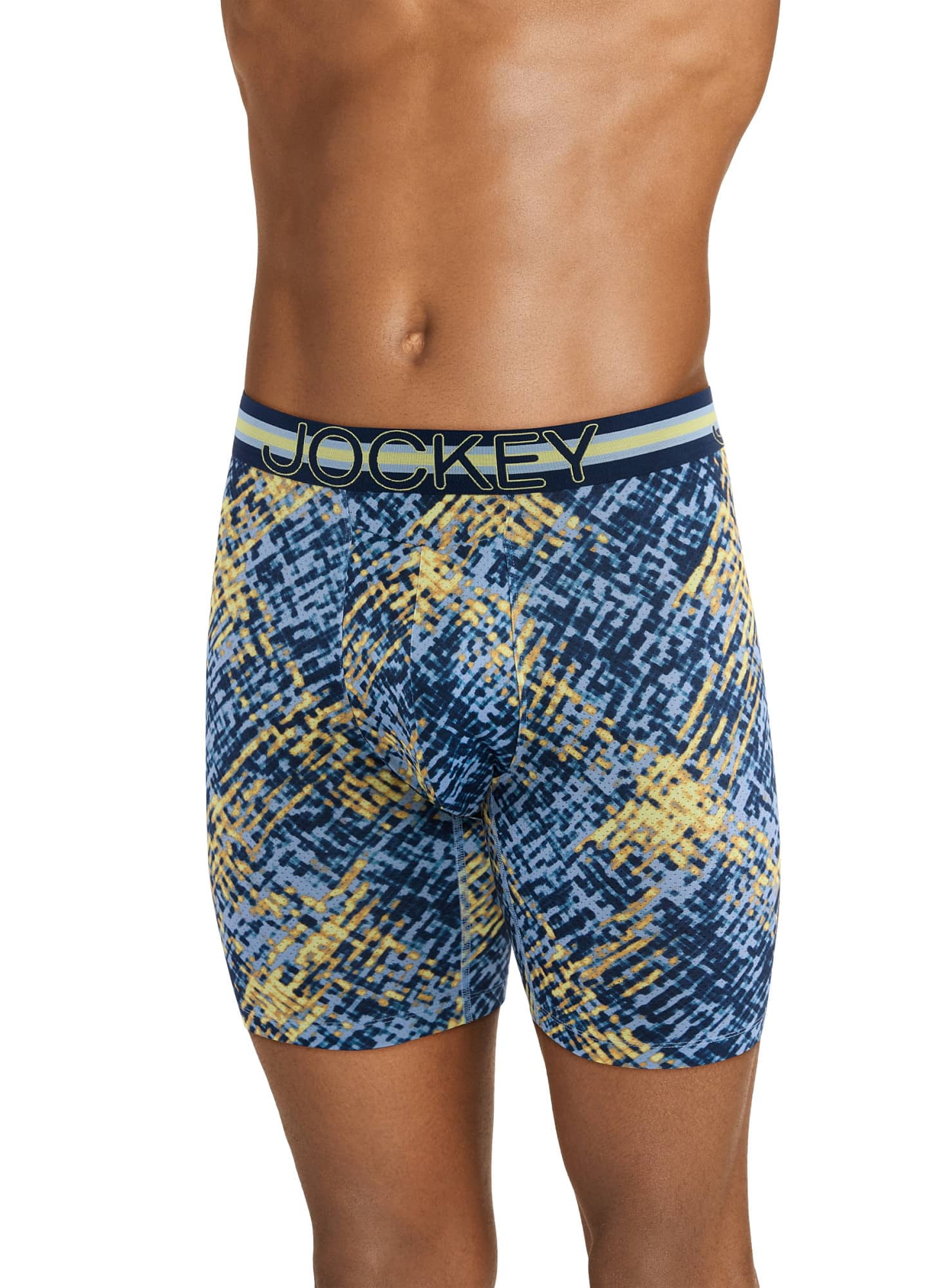 Jockey Sport Men's Stability Pouch Microfiber 9" Long Leg Boxer Brief ...