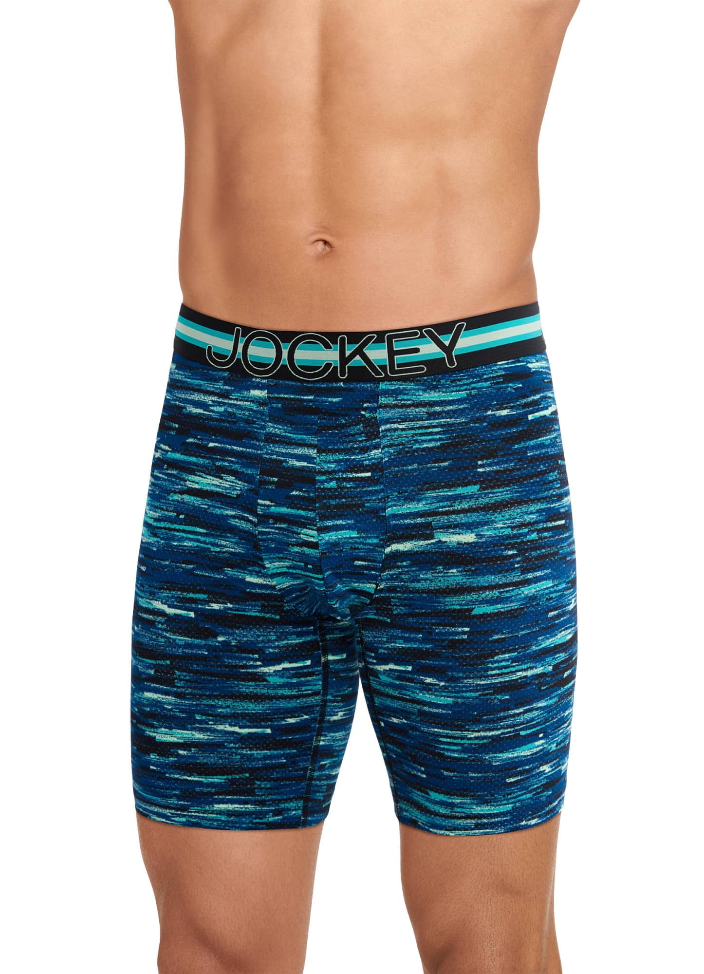 Jockey Men's Sport Stability Pouch Microfiber 9" Long Leg Boxer Brief ...