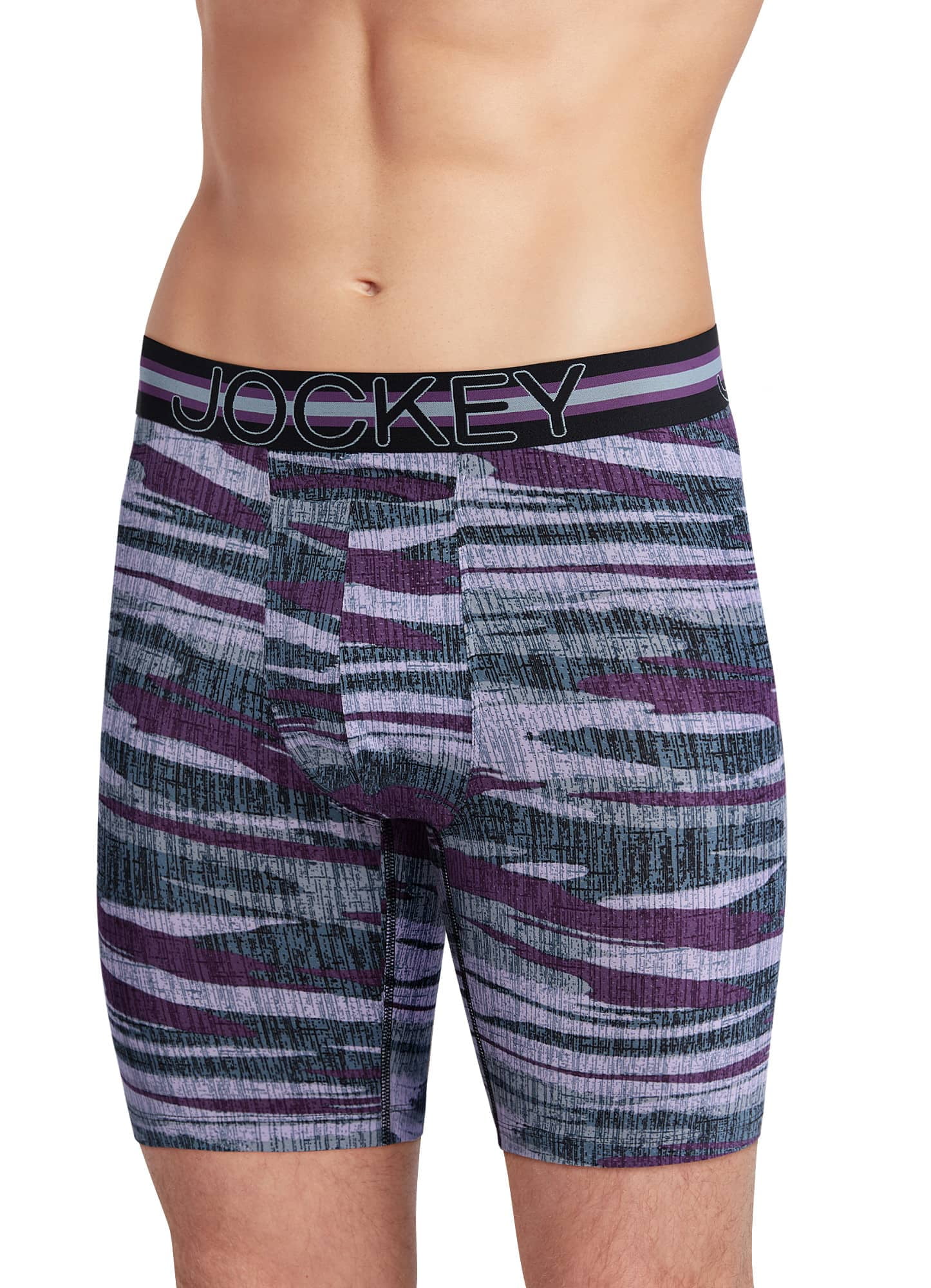 Jockey Men's Sport Stability Pouch Microfiber 9" Long Leg Boxer Brief ...