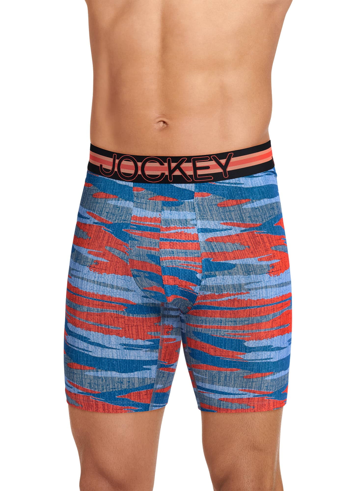 Jockey Men's Sport Stability Pouch Microfiber 9" Long Leg Boxer Brief ...