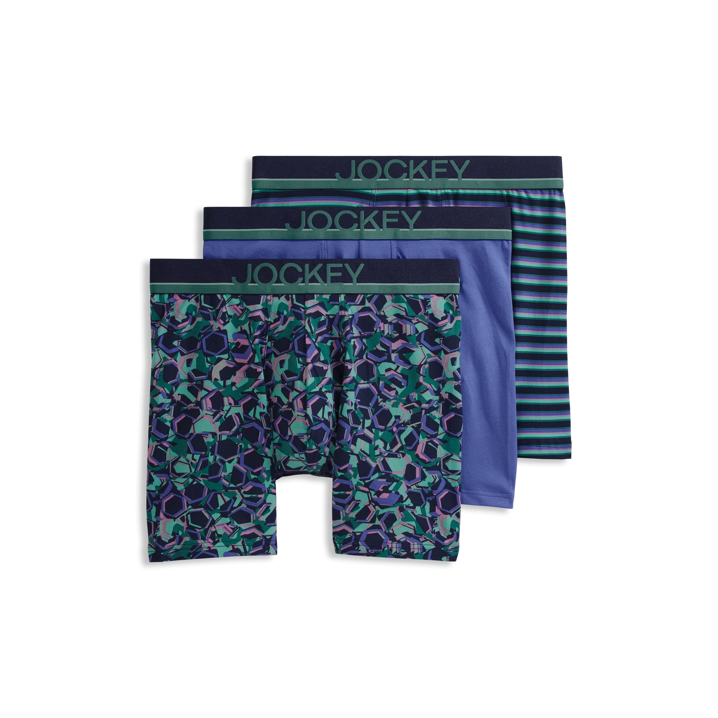 Jockey Men's True Style 6" Boxer Brief - 3 Pack - Walmart.com