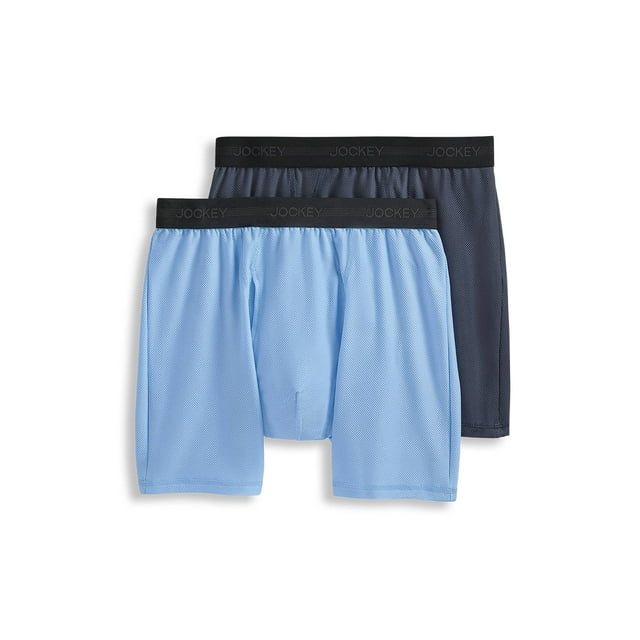 Jockey Men's Ultimate Freedom 8" Long Leg Boxer Brief - 2 Pack ...