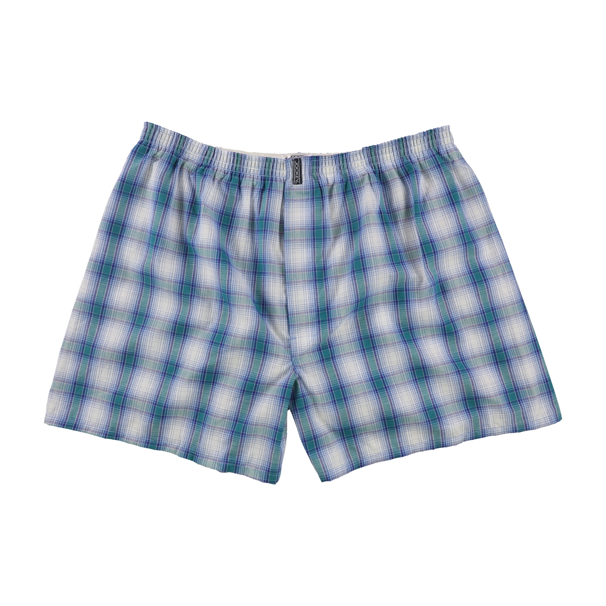 Jockey Mens Classic Full Cut Plaid Underwear Boxers, Blue, X-Large ...