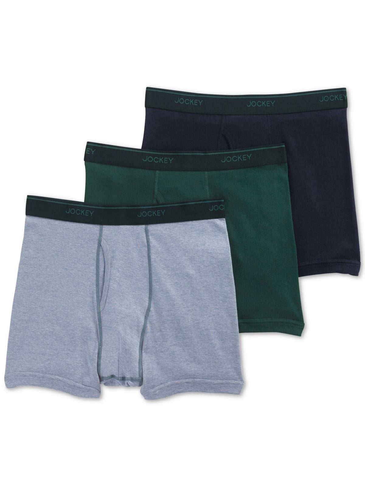 Jockey Mens Mid-Rise Staycool Boxer Briefs Black S - Walmart.com