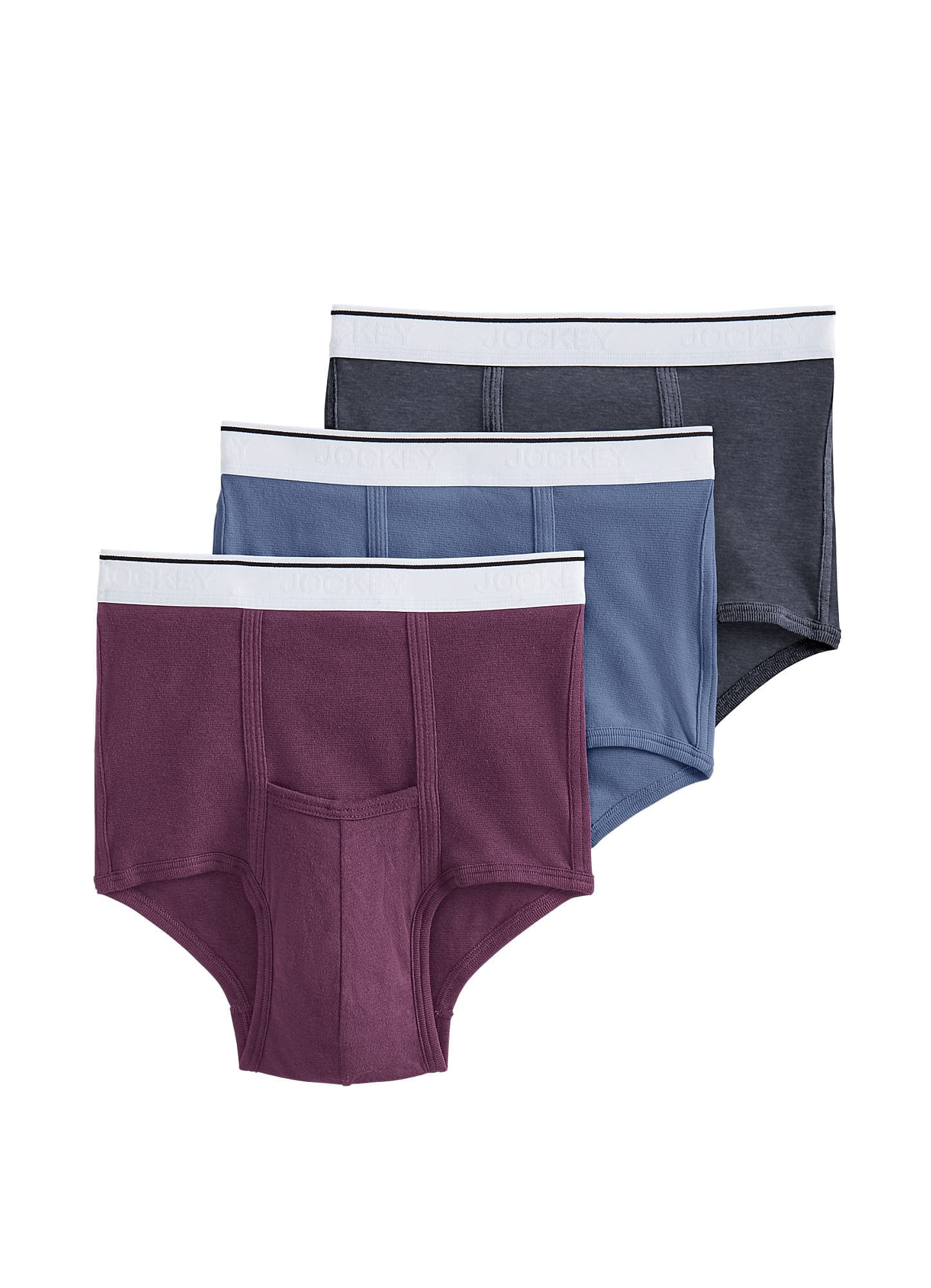 Jockey Mens Pouch Brief 3 Pack Underwear Briefs cotton blends - Walmart.com