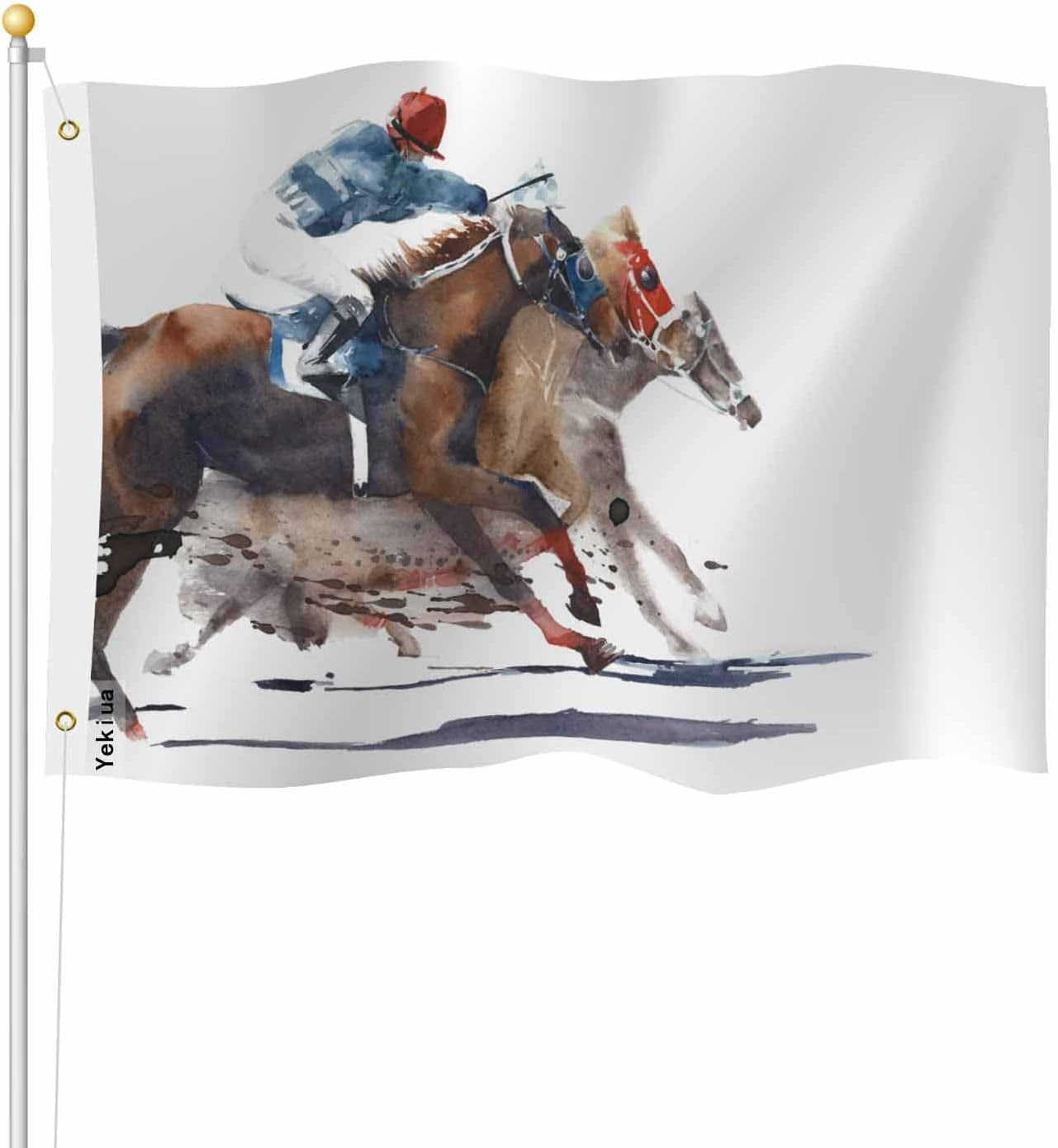 Jockey On Horse Flag Horse Jumping Competition Equestrian Events ...