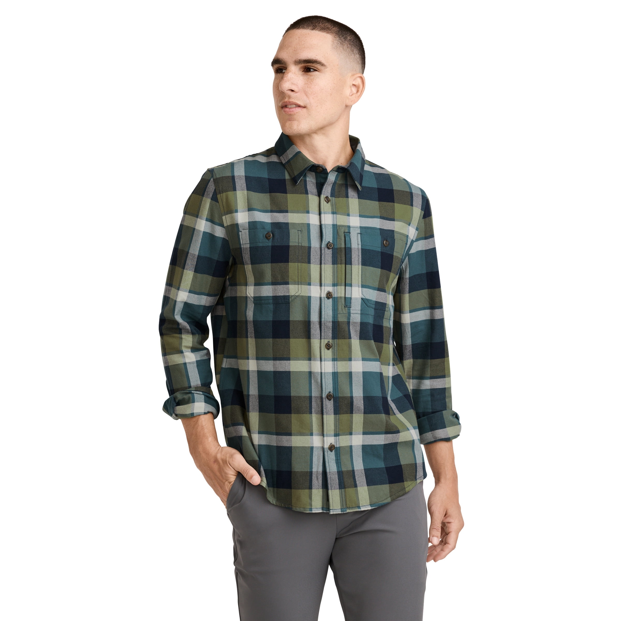 Jockey Outdoors Men's Flannel Field Shirt - Walmart.com